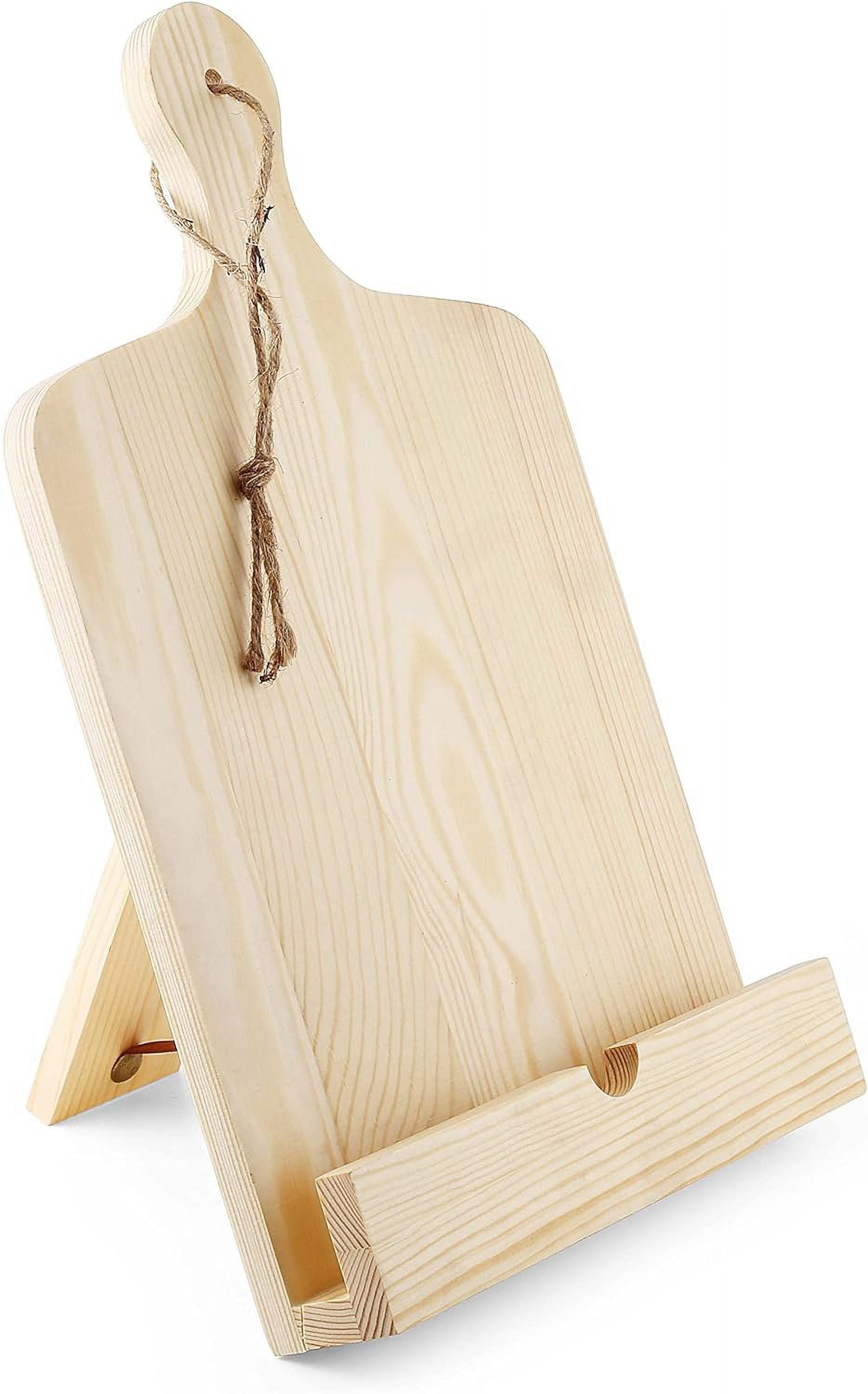 Cookbook Stand Recipe Book Holder with Wood Cutting Board Design ...