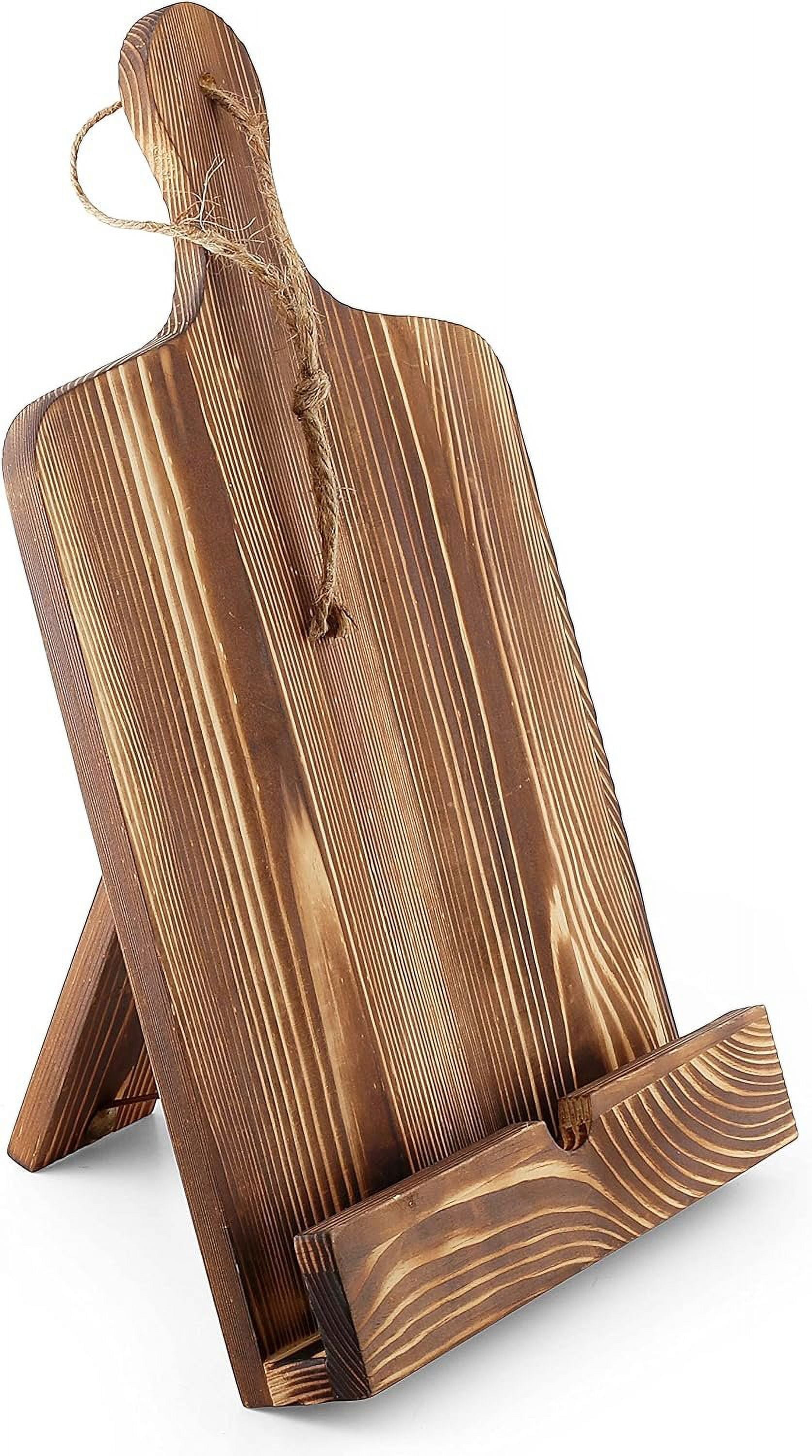 Cookbook Stand Recipe Book Holder with Wood Cutting Board Design ...