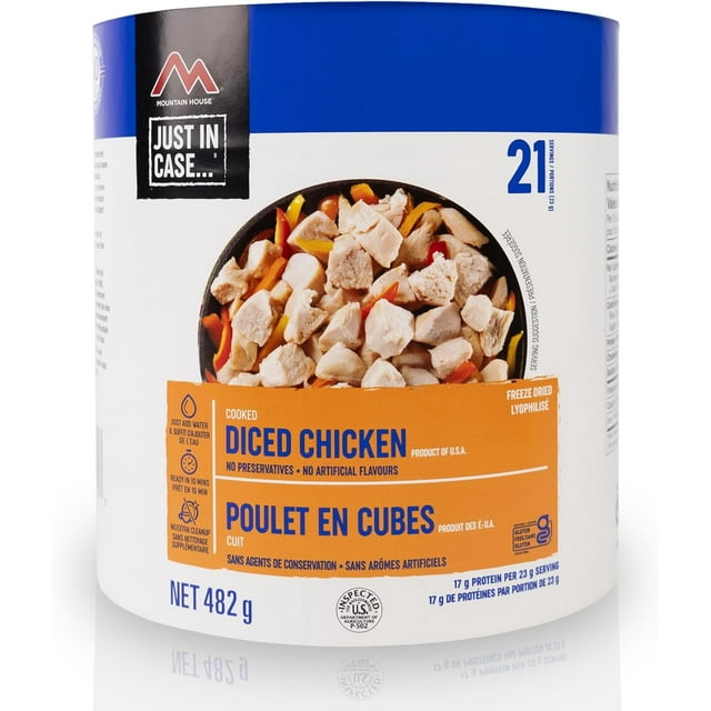 Cooked Diced Chicken | Freeze Dried Survival & Emergency Food | #10 Can | Gluten-Free, 30235 ...