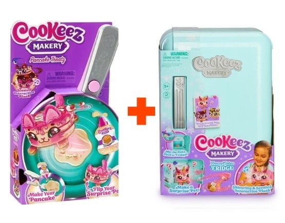 Cookeez Makery Freezy Cakez Fridge & Pancake Treatz Pan, Mix & Decorate ...