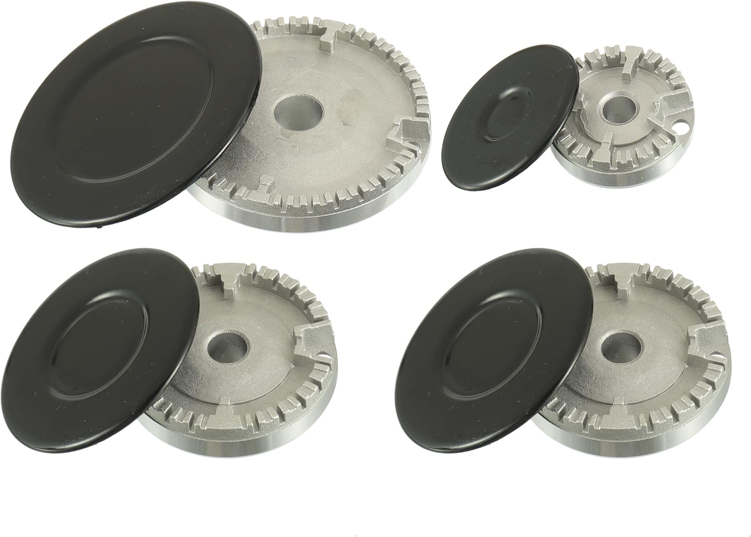 Cooker Hat Set Oven Gas Hob Burner Crown Flame Cap Replacement Kit Fits ...