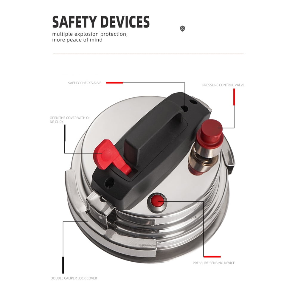 Cooker, Portable Pressure 1.2l Vehicle Pressure Cooker Kitchen Cookware ...