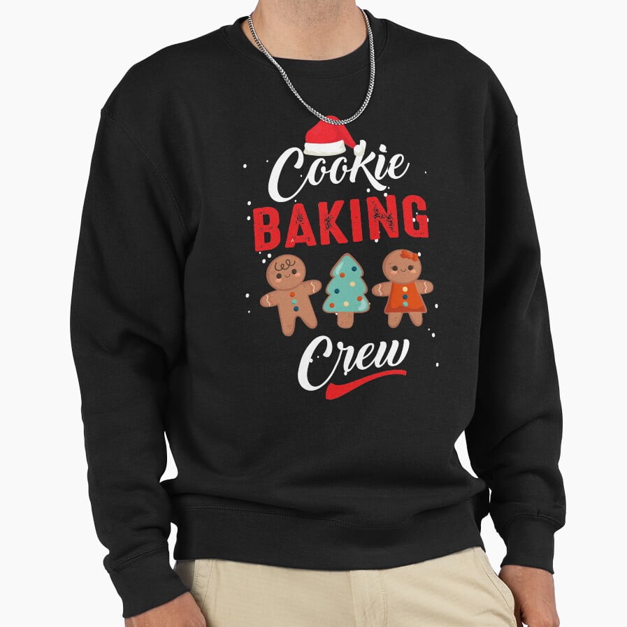 Cookie Baking Crew Funny Xmas Retro Vintage Funny Graphic Aesthetic ...