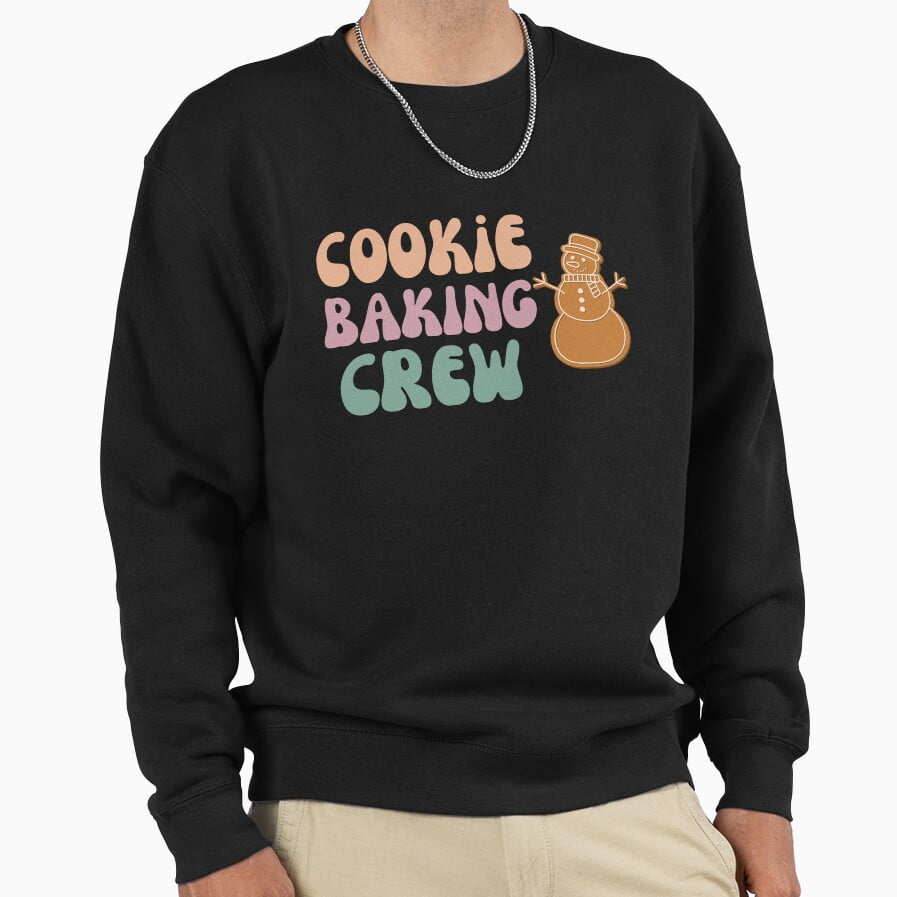 Cookie Baking Crew Holiday Celebration Art Retro Vintage Funny Graphic ...