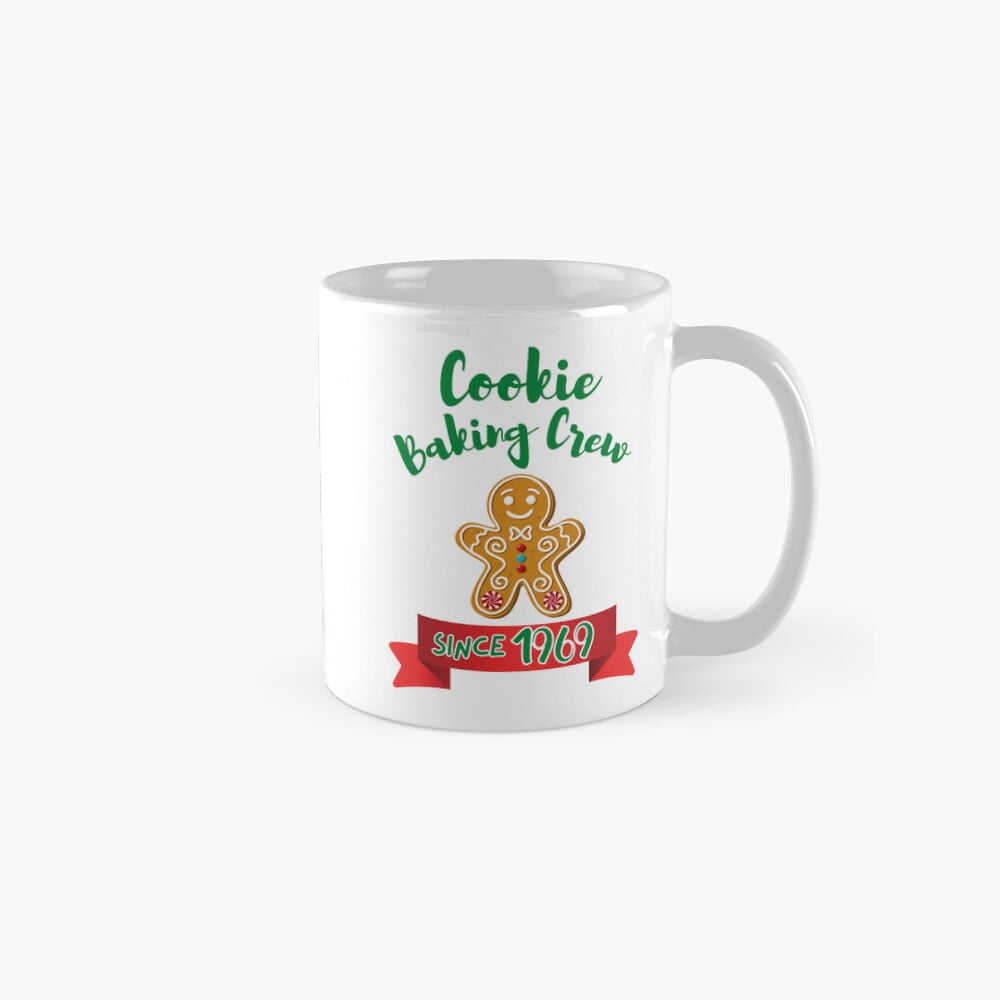 Cookie Baking Crew Since 1969 - Gingerbread Man Design Classic Mug ...