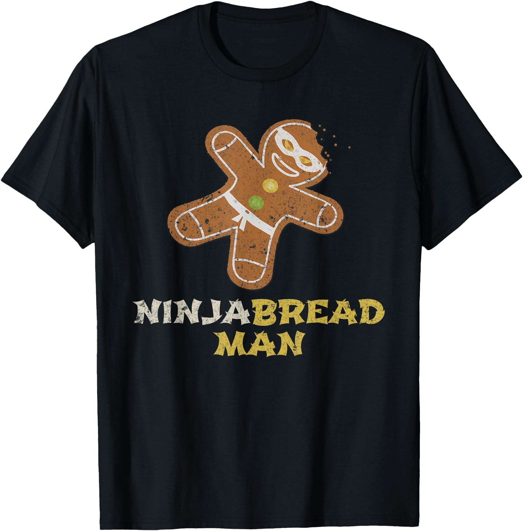 Cookie Baking Ninja Gingerbread Ninjabread Man Bakery Squad T-Shirt - Walmart.com