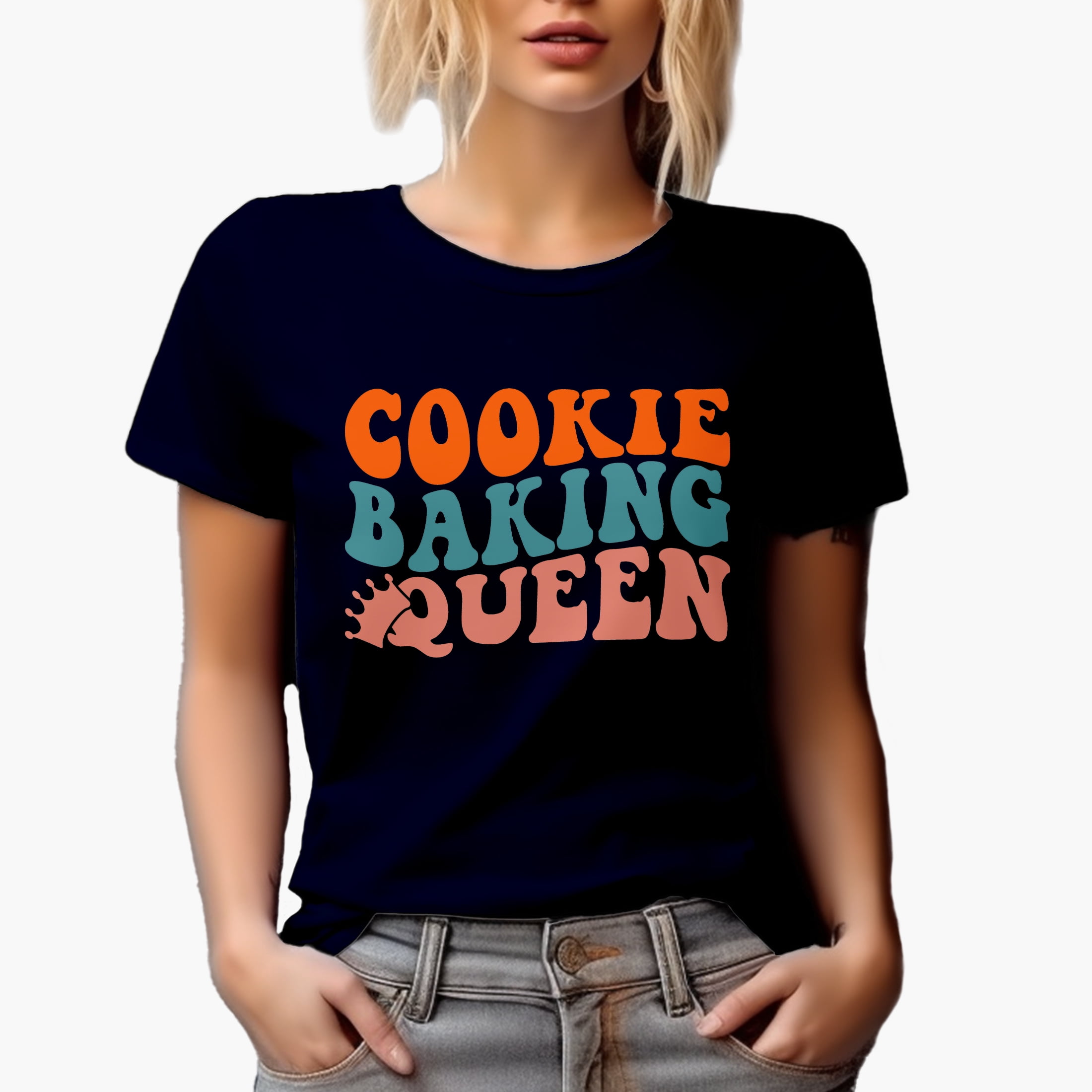 Cookie Baking Queen, Pastry Chef or Baker Themed, Groovy Retro Wavy ...