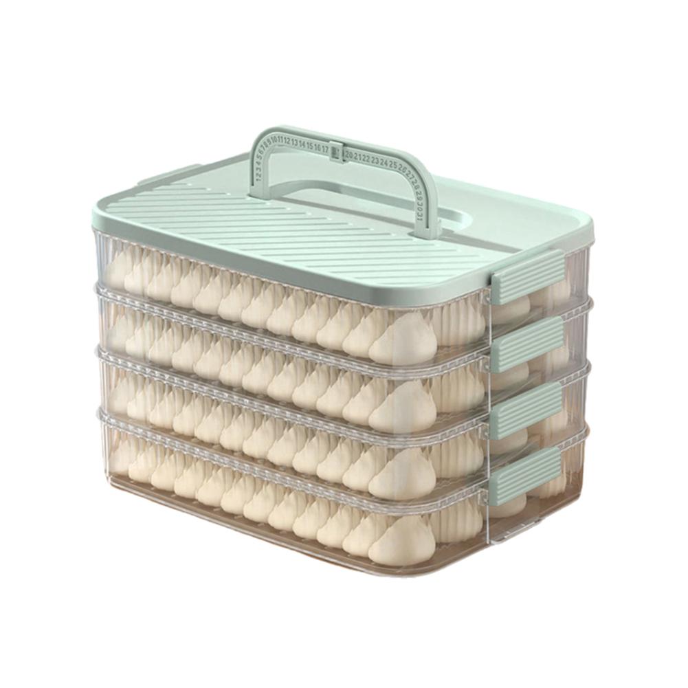 Cookie Container, 4 Layers Frzer Safe Food Stge Containers with Lids ...