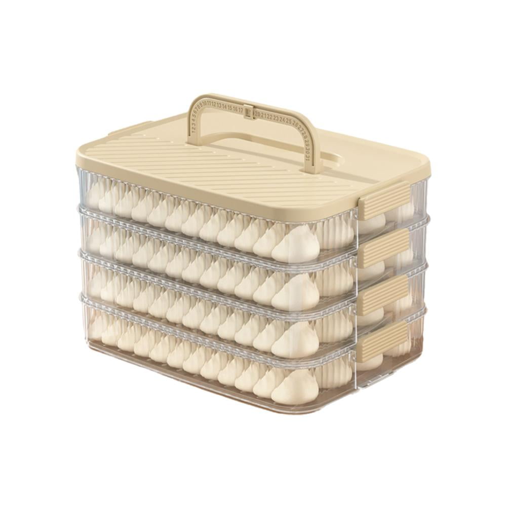 Cookie Container, 4 Layers Frzer Safe Food Stge Containers with Lids ...