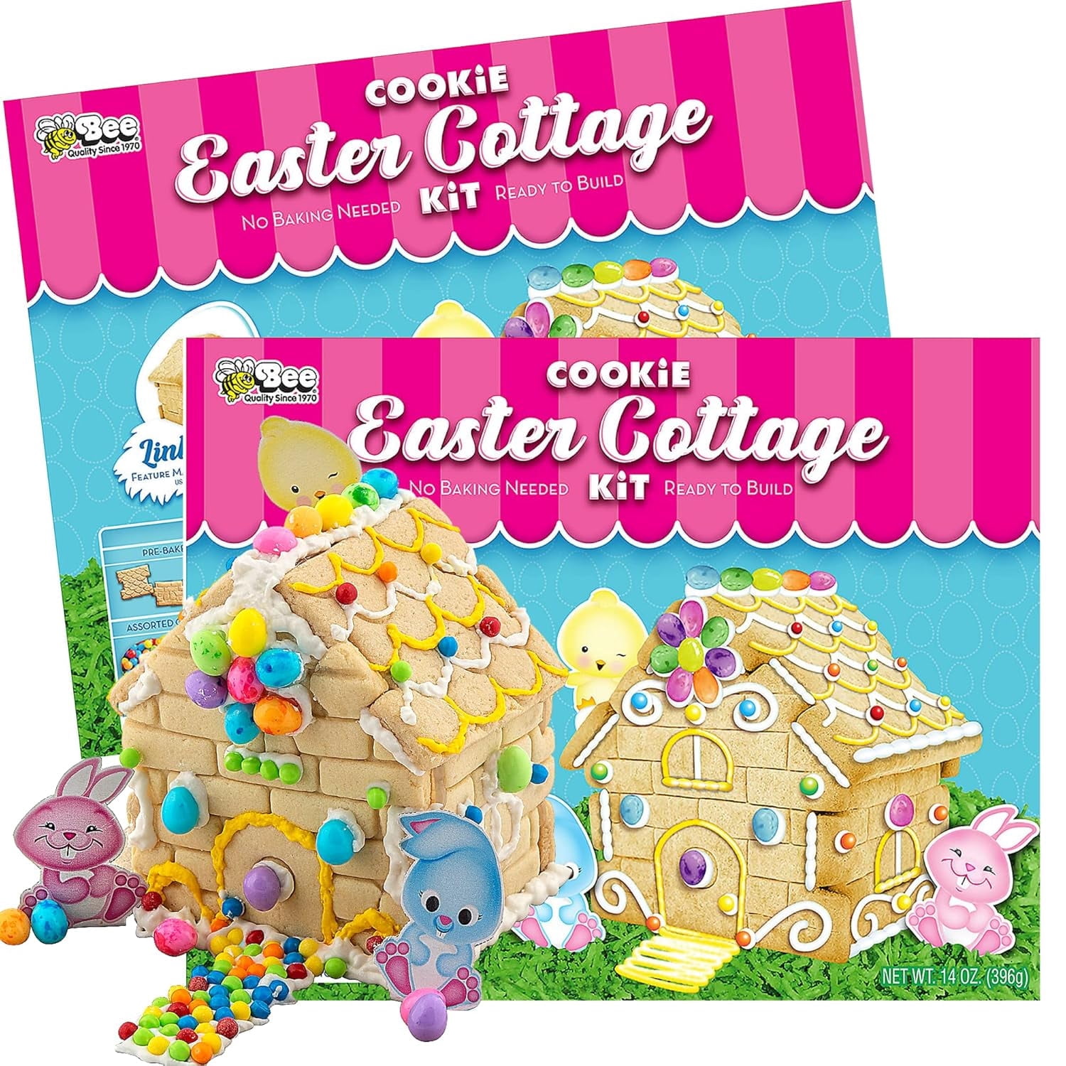 Easter Cookie Cottage Kit, DIY Baking Decorating Kit, Pack of 2, 14 ...