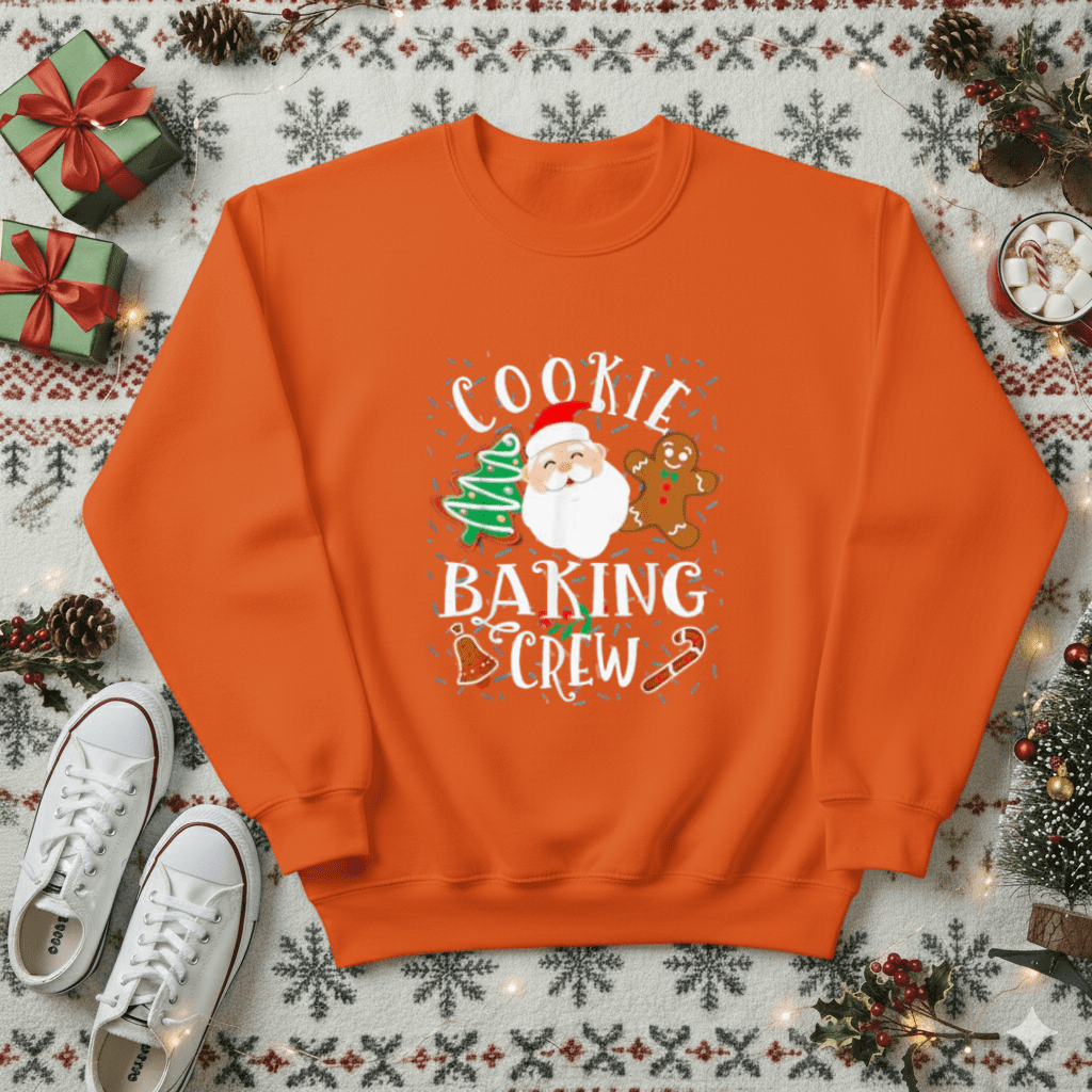 Cookie Crew Funny Baking Team Family Holiday Festive Cheer Sweatshirt ...
