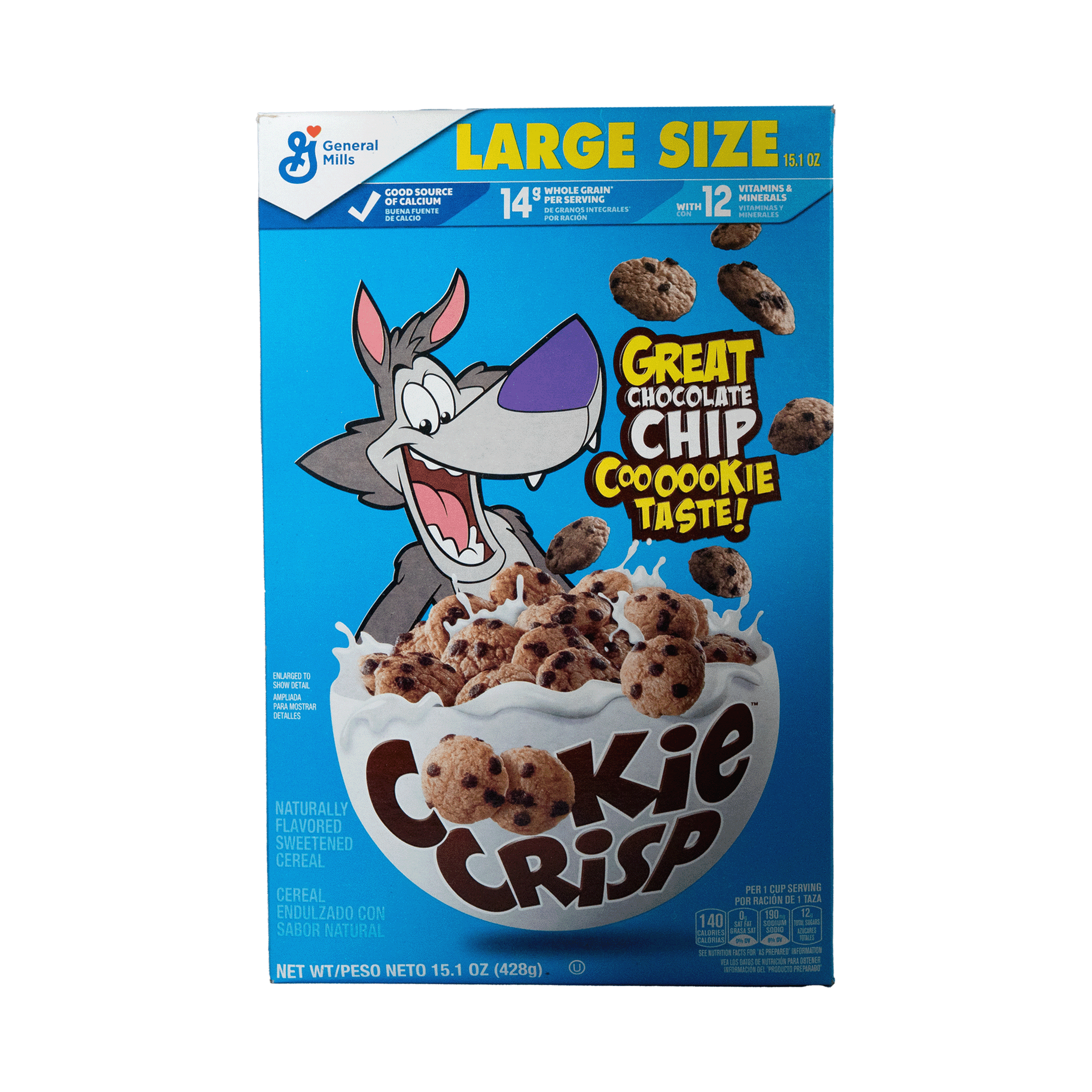 Cookie Crisp Crunchy Chocolate Chip Cookie Cereal, Large Size, 15.1oz ...