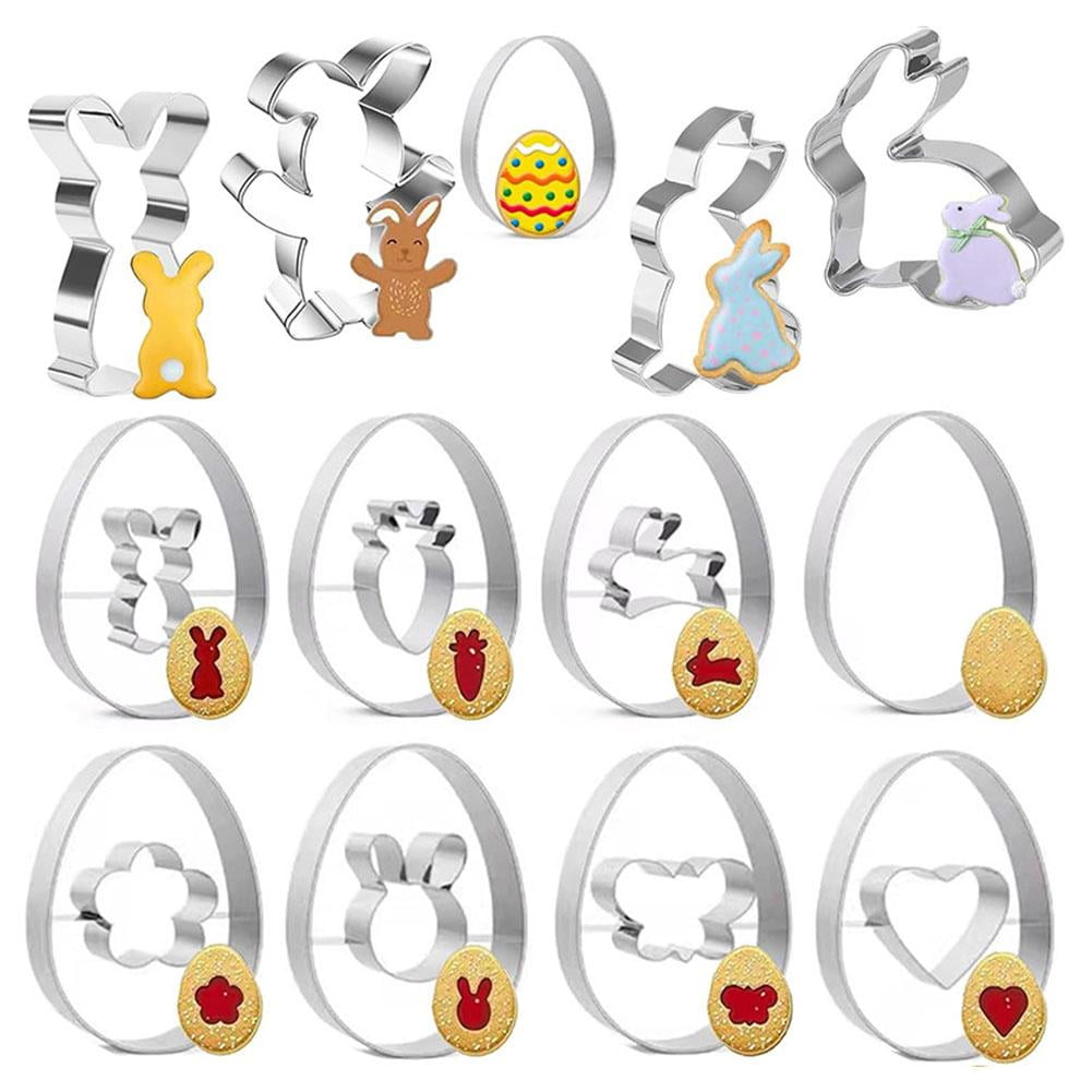 Cookie Cutters Set for Easter and Spring Baking, 8cm Stainless Steel ...