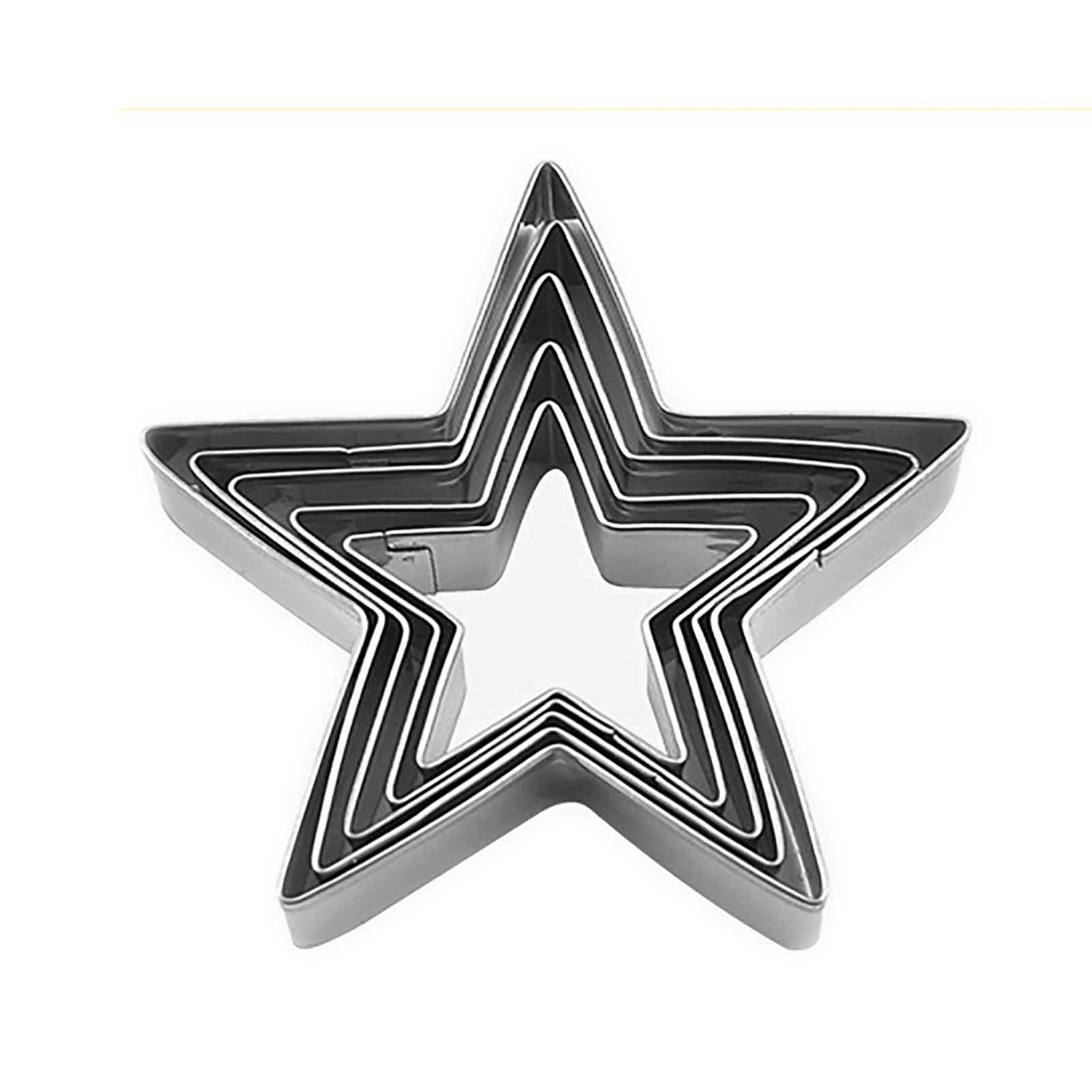 Cookie Cutters Shapes Baking Set, 5PCS Star Shape Biscuit Stainless ...