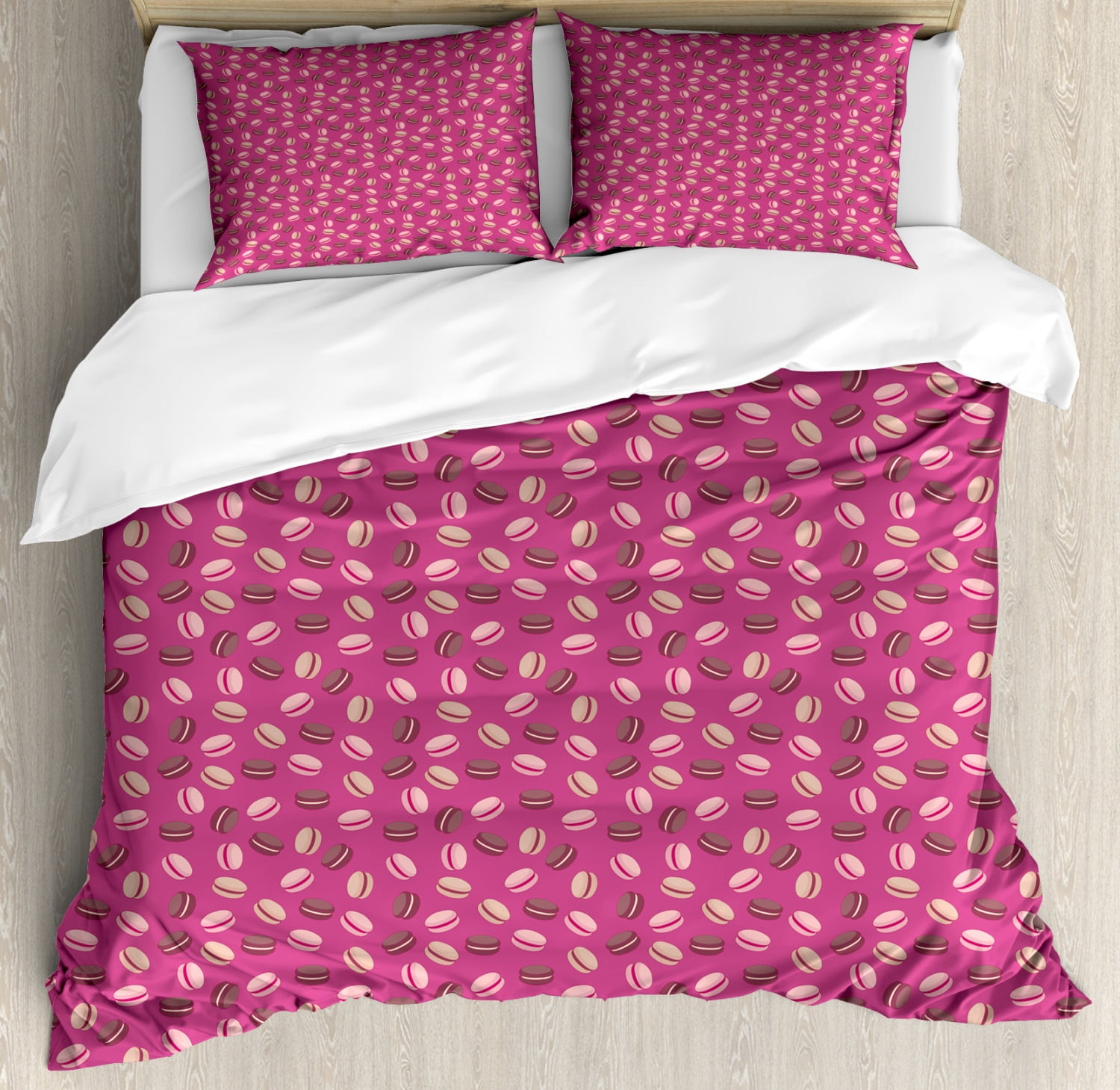 Cookie Duvet Cover Set King Size, Macaroons with Cream in Between ...