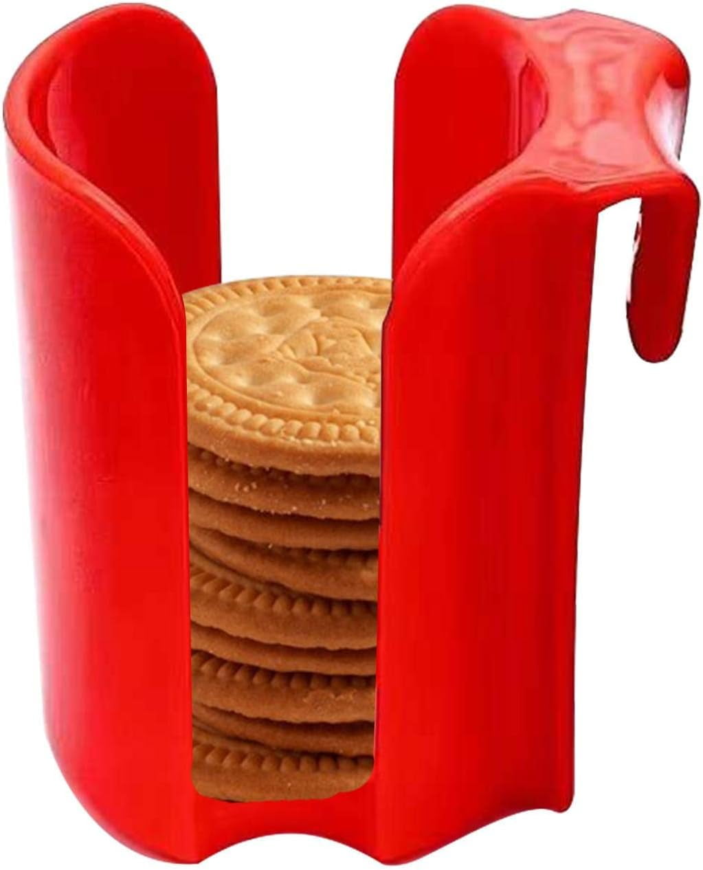 Cookie Holder, Red Cookie Holder Mug, Reusable Plaastic Cup Side Cookie ...