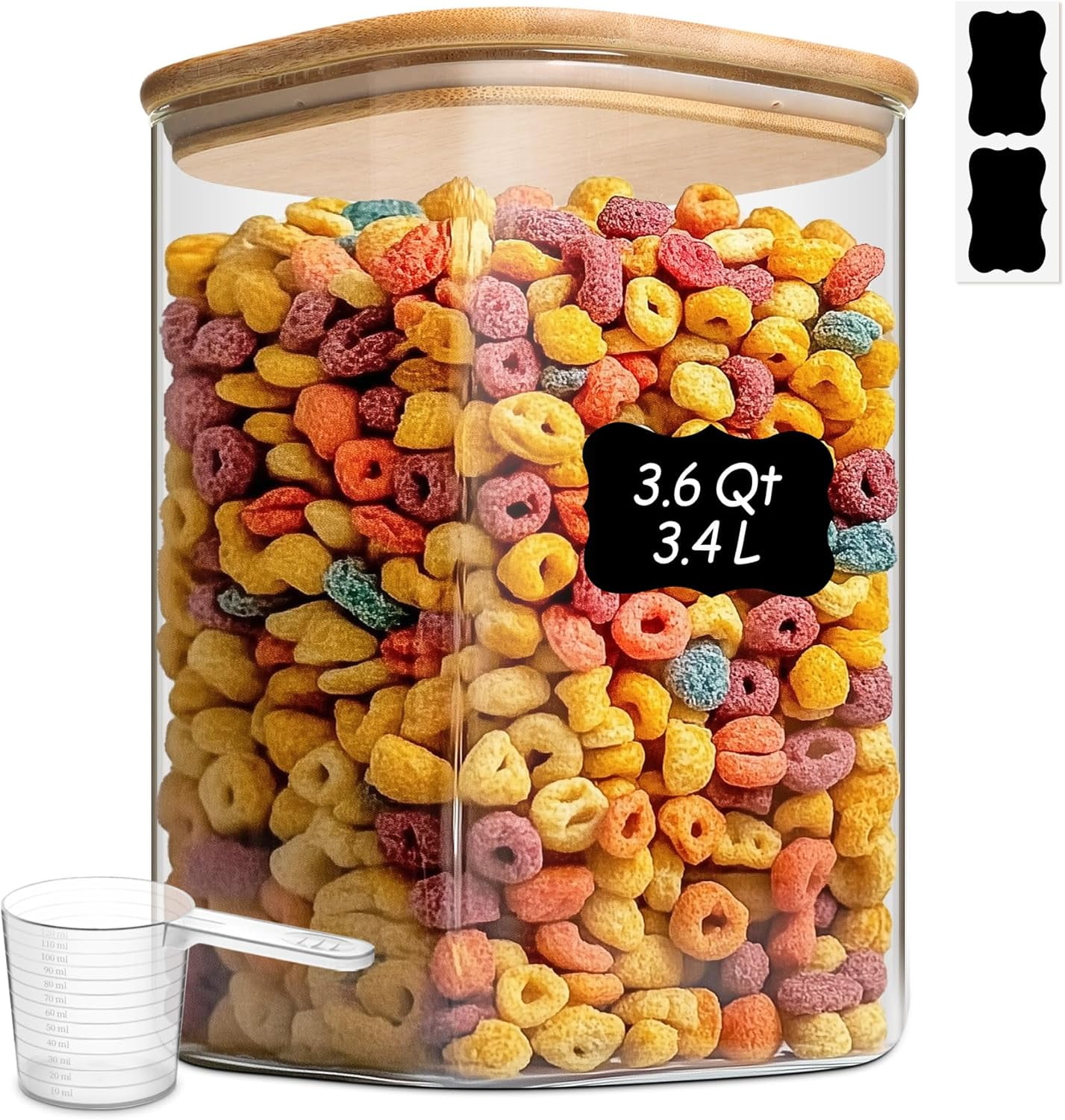 Cookie Jar, Large Glass Jar with Lid Glass Food Storage Containers ...