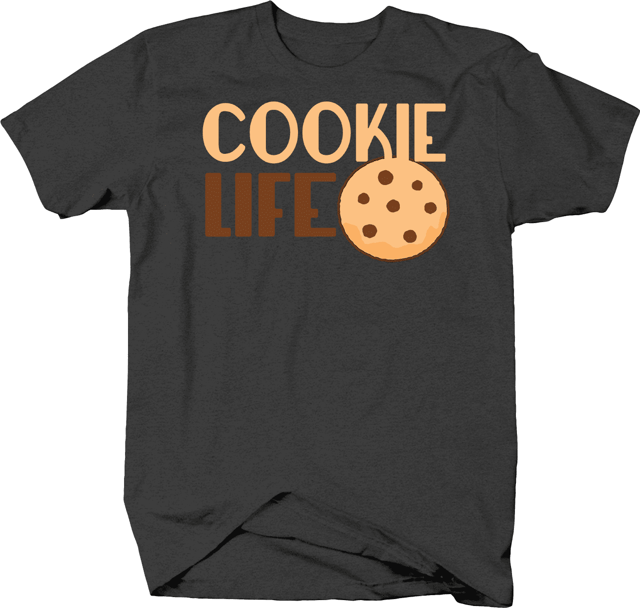 Cookie Life Sweet Tooth Chocolate Chip Tshirt for Men Small Dark Gray ...