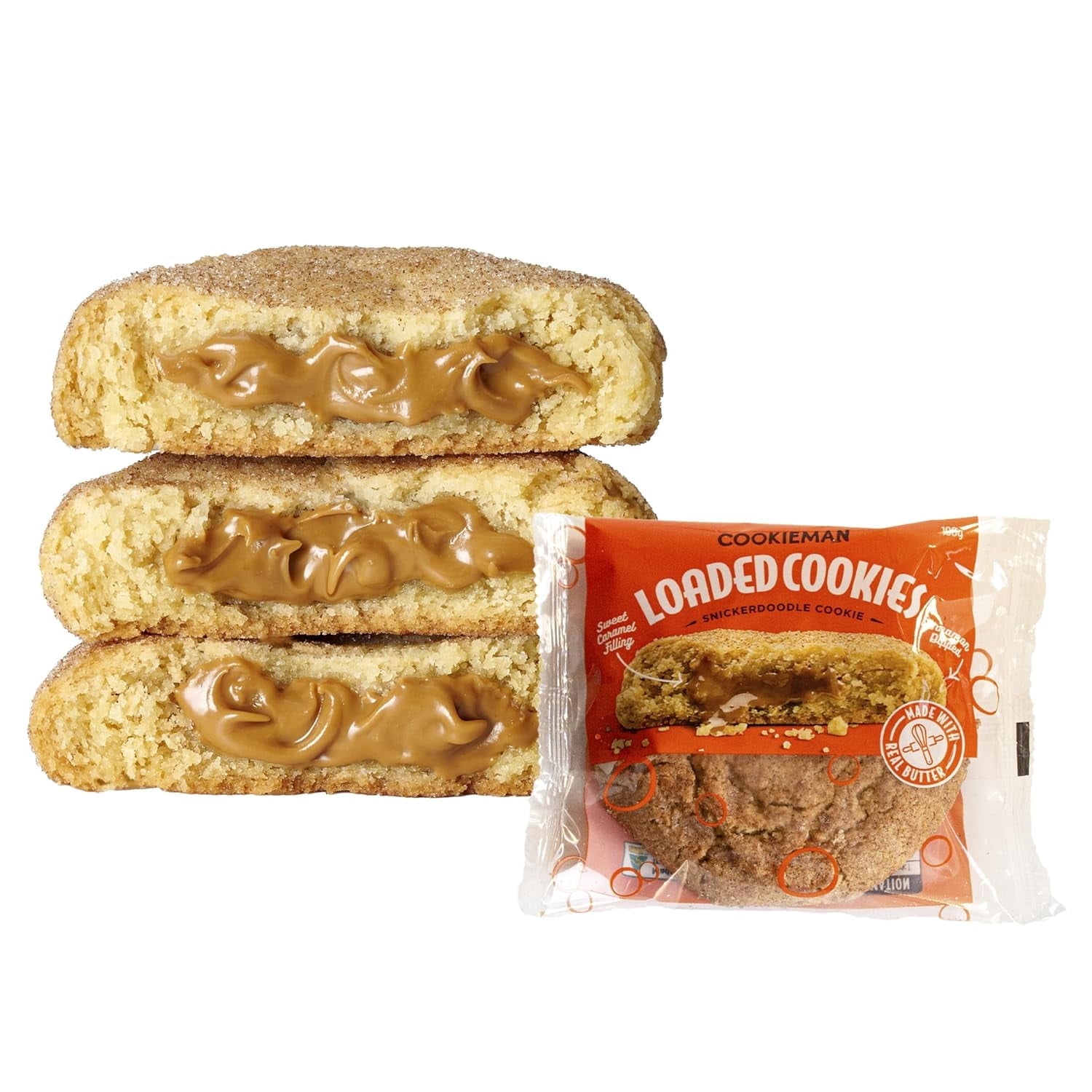 Cookie Man Snickerdoodle Biscoff Loaded Cookie 3.5oz | Soft Cinnamon ...