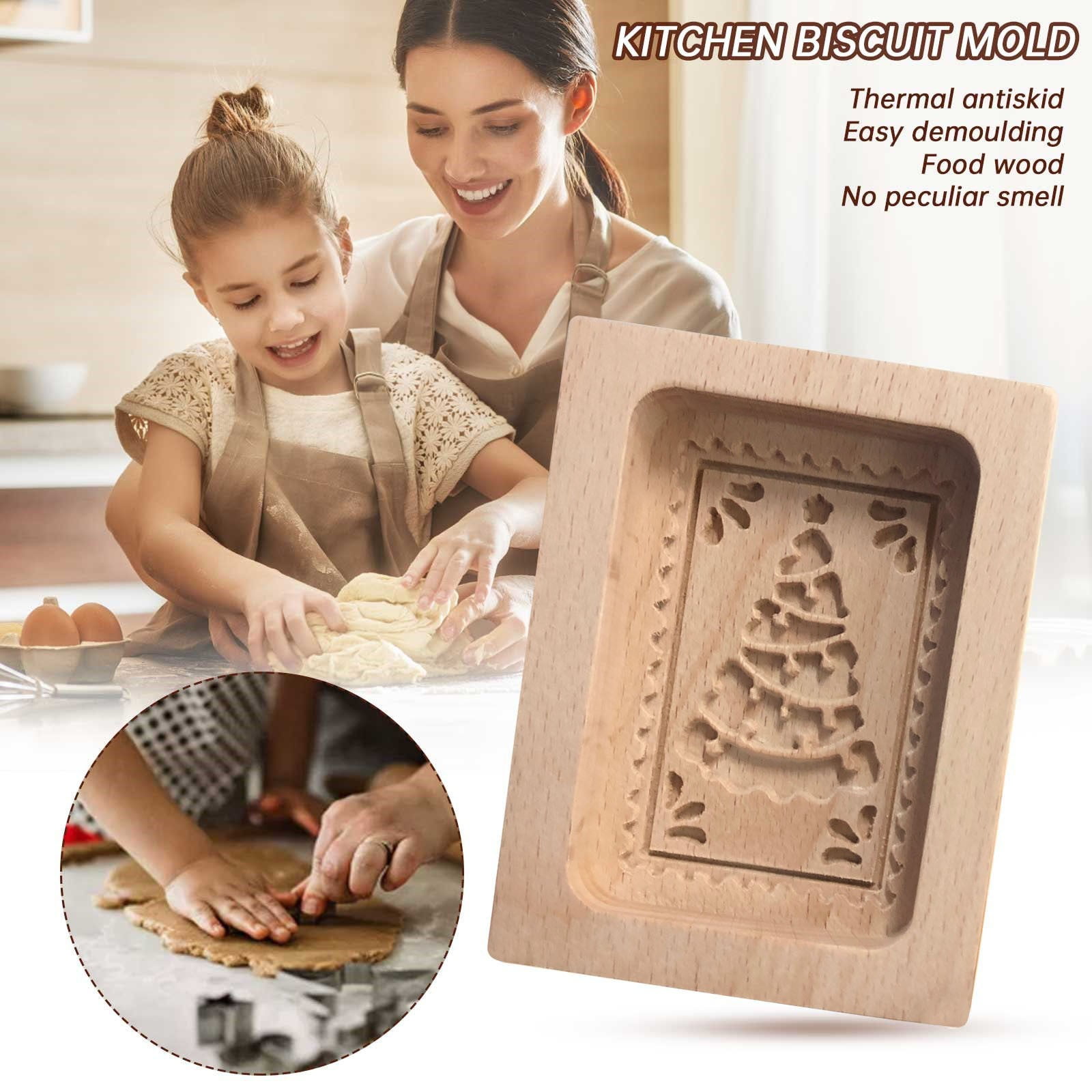 Cookie Mold Cutter Press 3D Cake Embossing Baking Funny Wooden Cookie ...