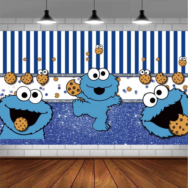 Cookie Monster Backdrop Taspestry Banner Party Supplies Background Post ...
