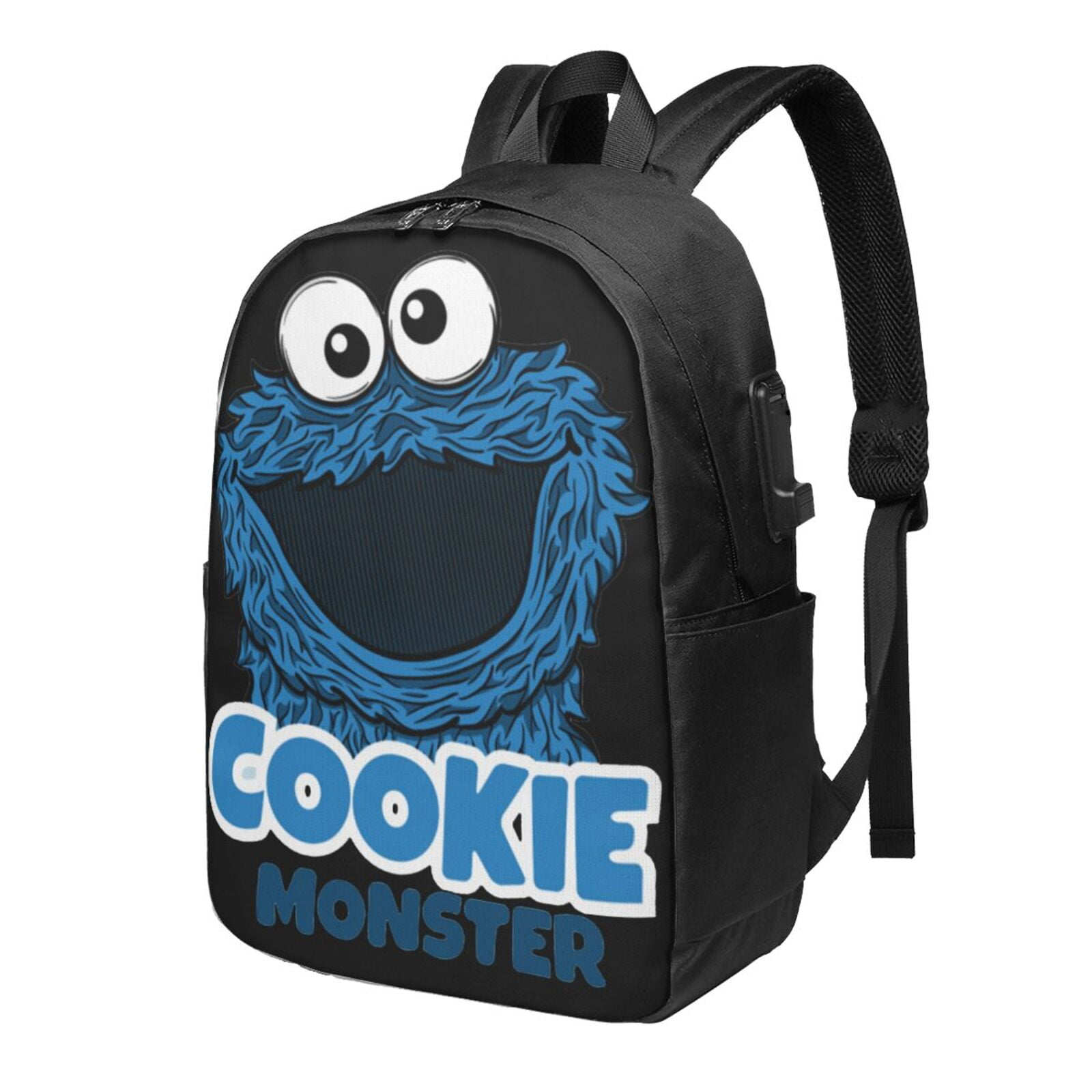 Cookie Monster Backpack Fashion Travel Backpack Laptop Backpack 17 Inch ...