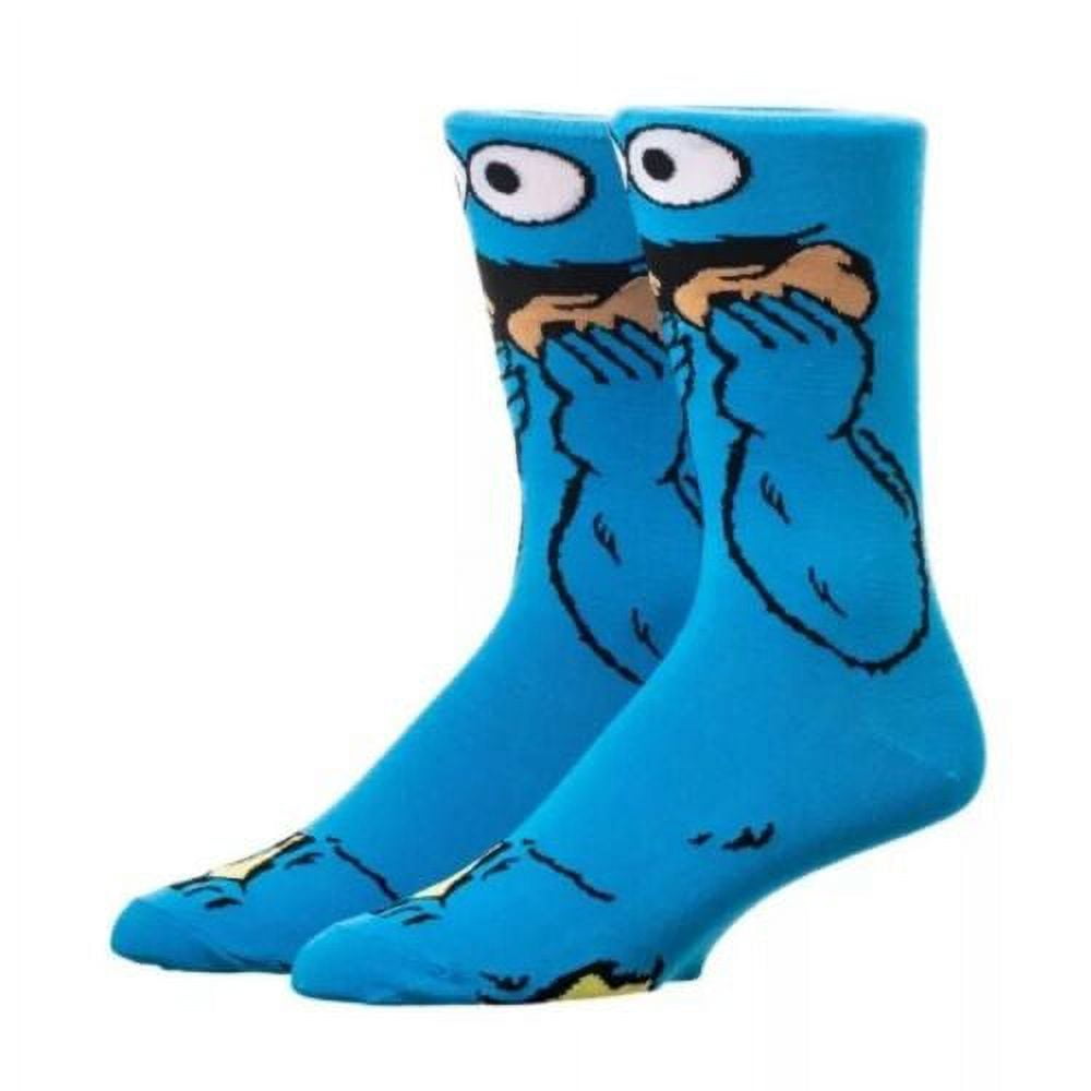 Adults Long Cookie Monster Cartoon Crew Socks, Fun Novelty Mens/Womens ...