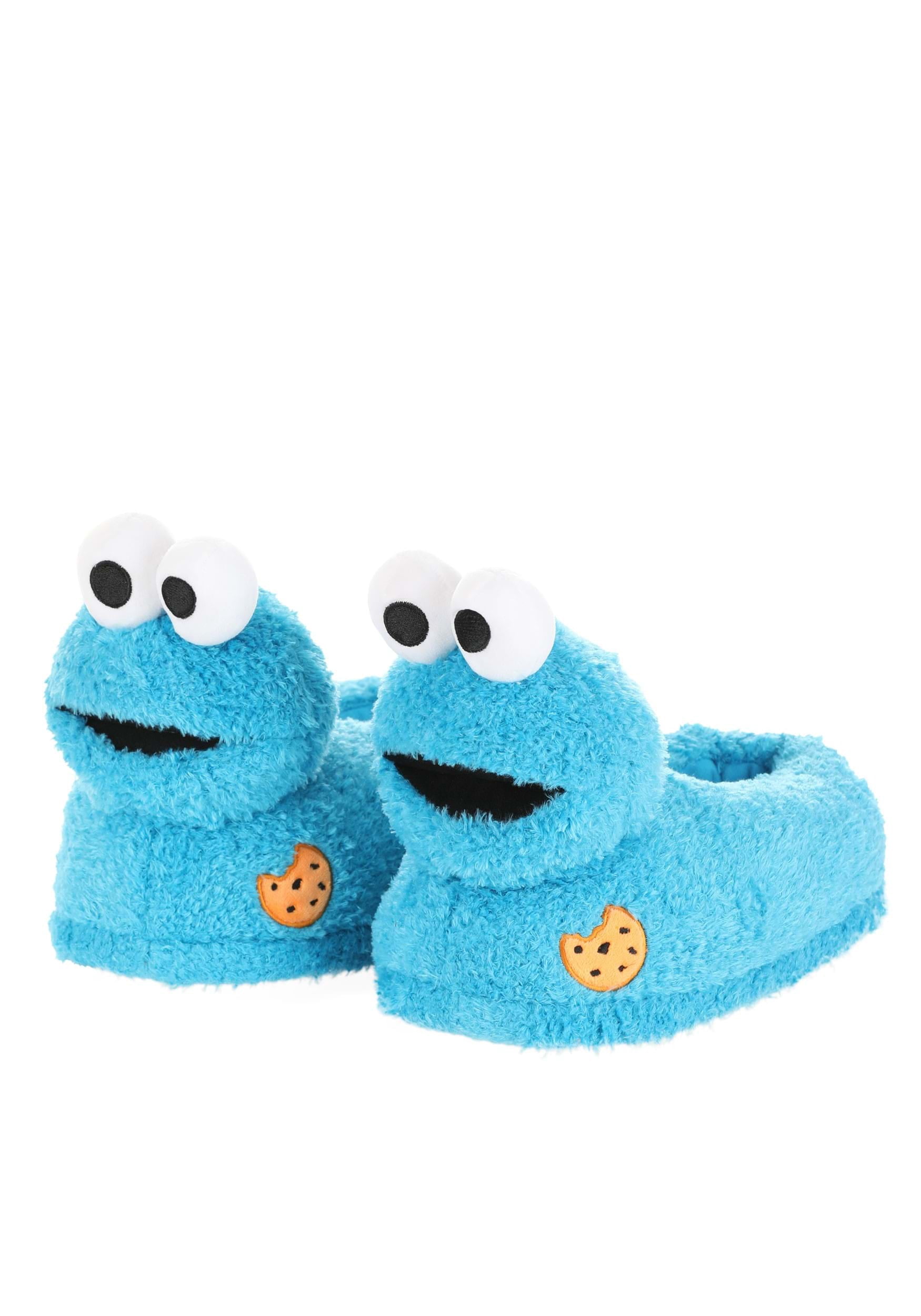 Cookie Monster Plush Slippers - Walmart.com