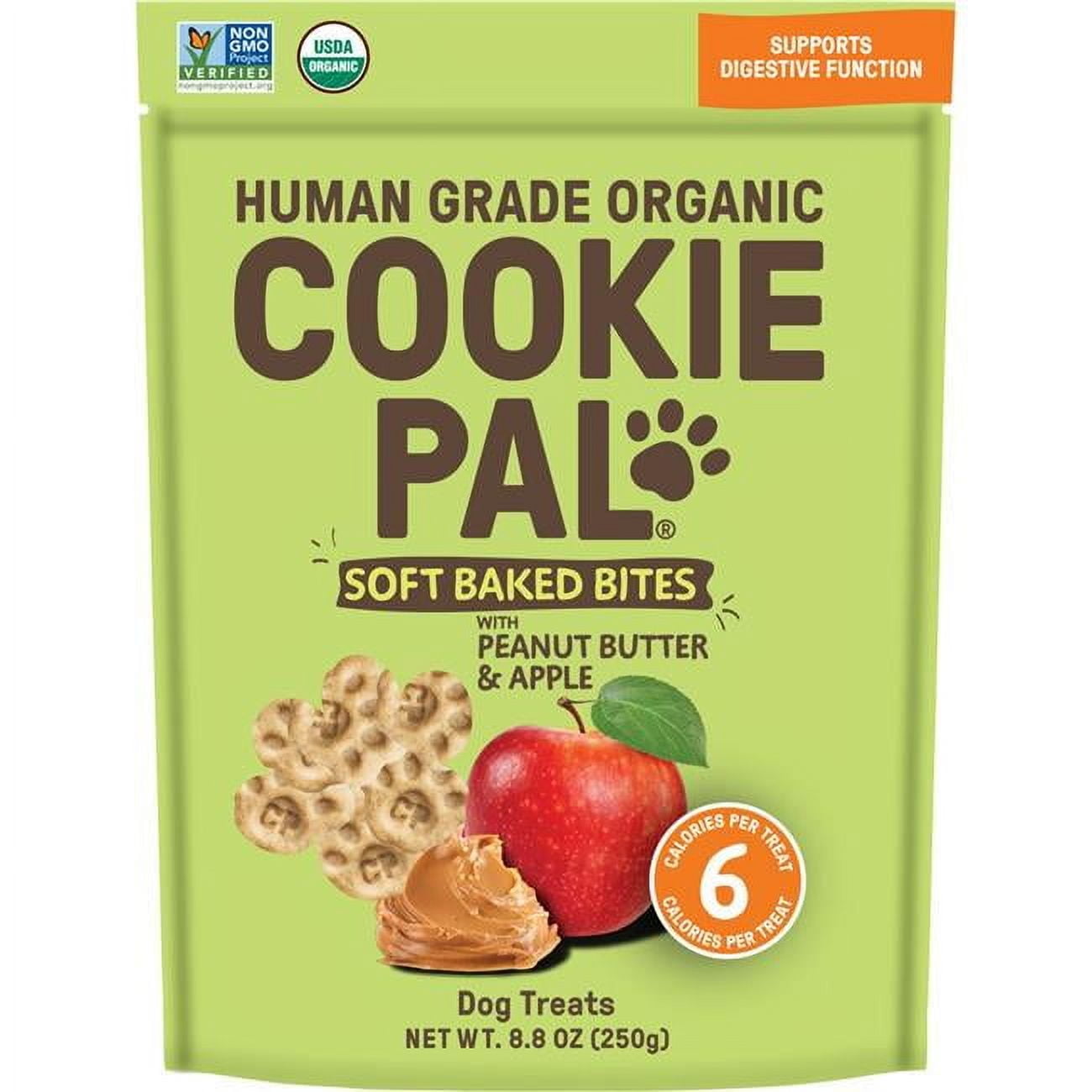 Cookie Pal 8.8 oz Organic Soft Baked Dog Treats - Peanut Butter & Apple ...