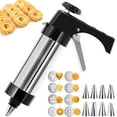 Cookie Press Gun Kit – Stainless Steel Spritz Maker with 8 Discs ...