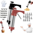 Cookie Press Gun Set 2026, Stainless Steel with 13 Cookie Discs & 8 ...