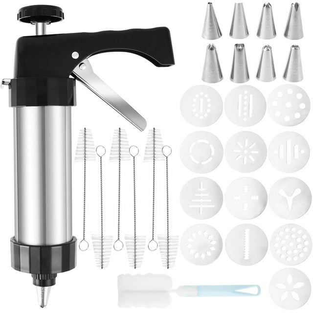 Cookie Press Kit Stainless Steel Cookie Press Decorating Kit Ergonomic ...