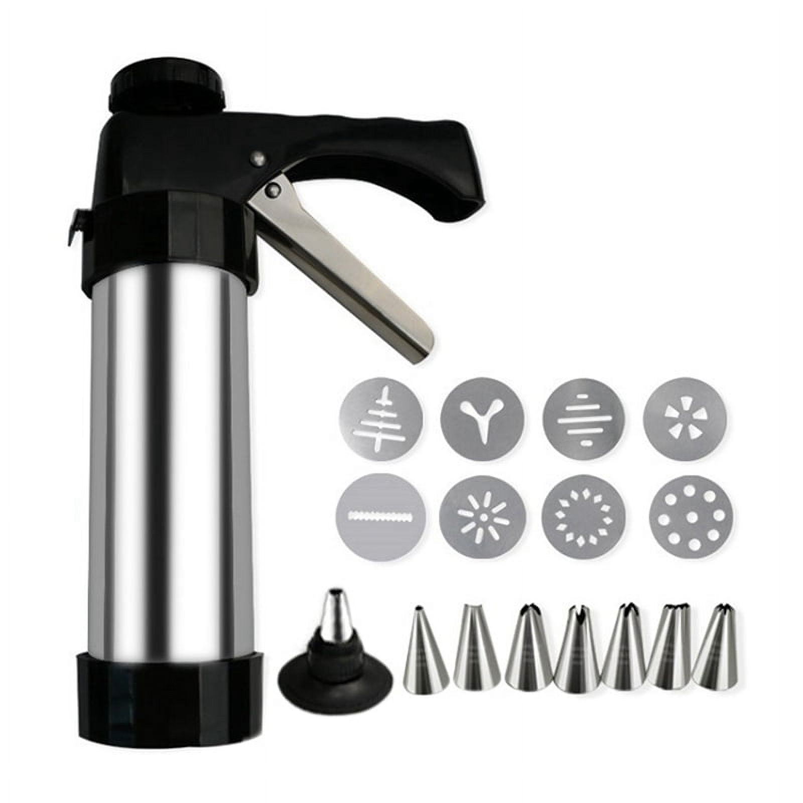 Walmart Stainless Steel Cookie Dough Gun Press Maker Kit for Cakes and ...