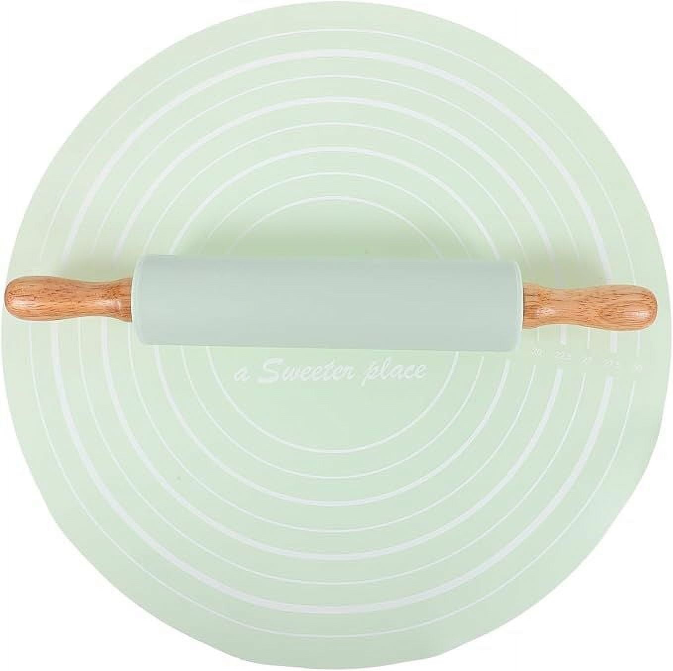 Cookie Rolling Mat Set Silicone Dough Mat Rolling Pin for Baking Non ...