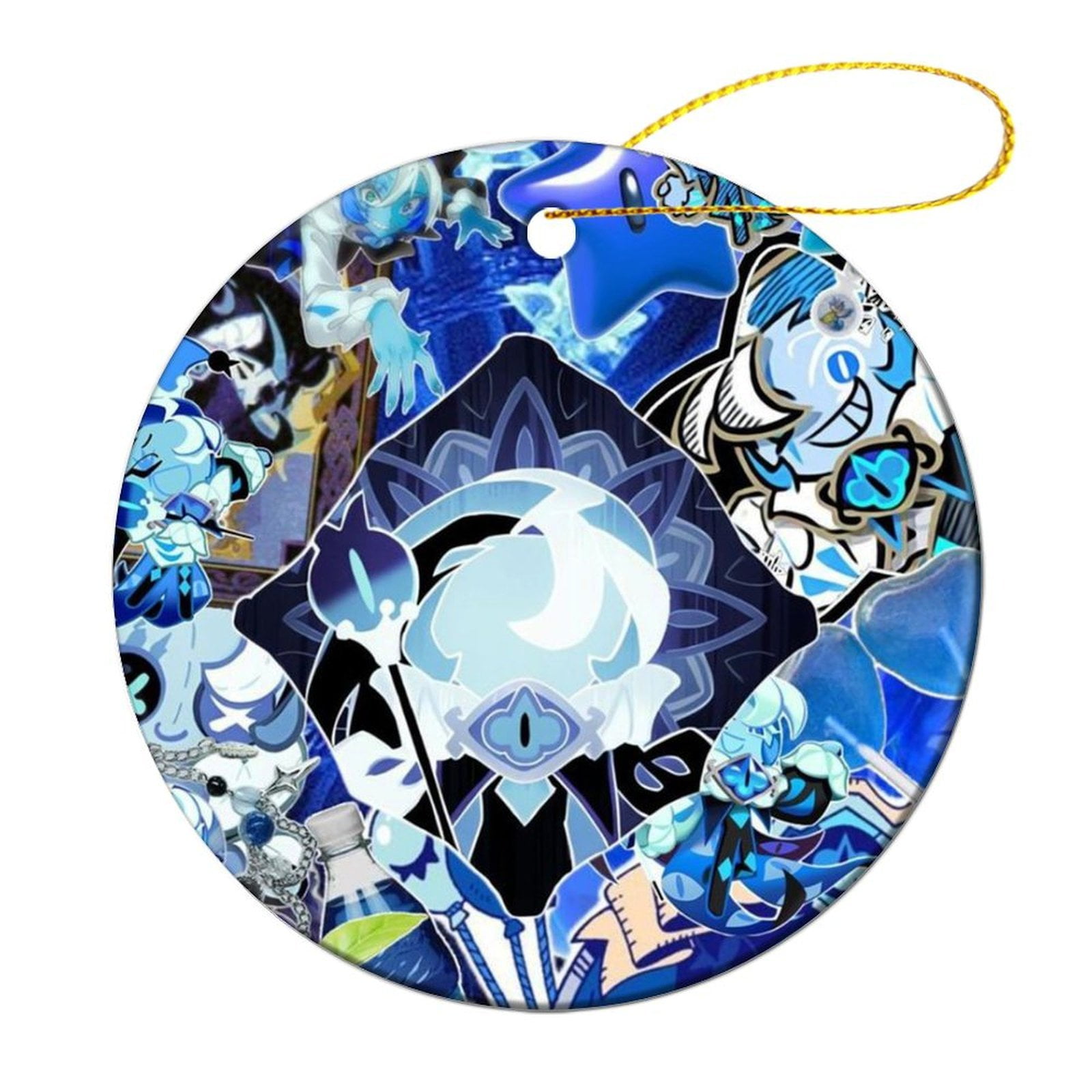 Cookie Run Kingdom Circular Ceramic Pendants Christmas Tree Decorations ...