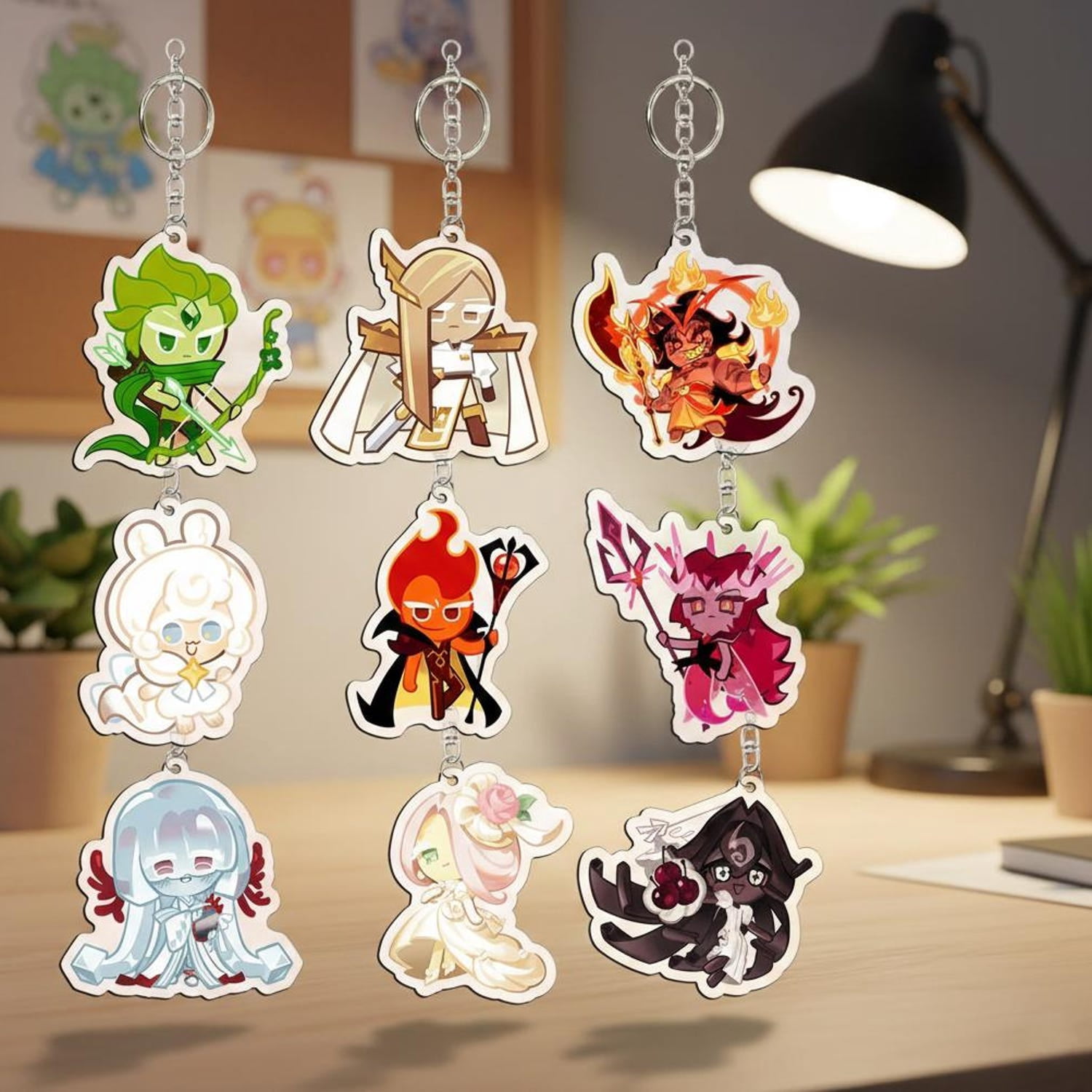Cookie Run Kingdom Keychain, Burning Spice Fire Spirit Wind Archer ...