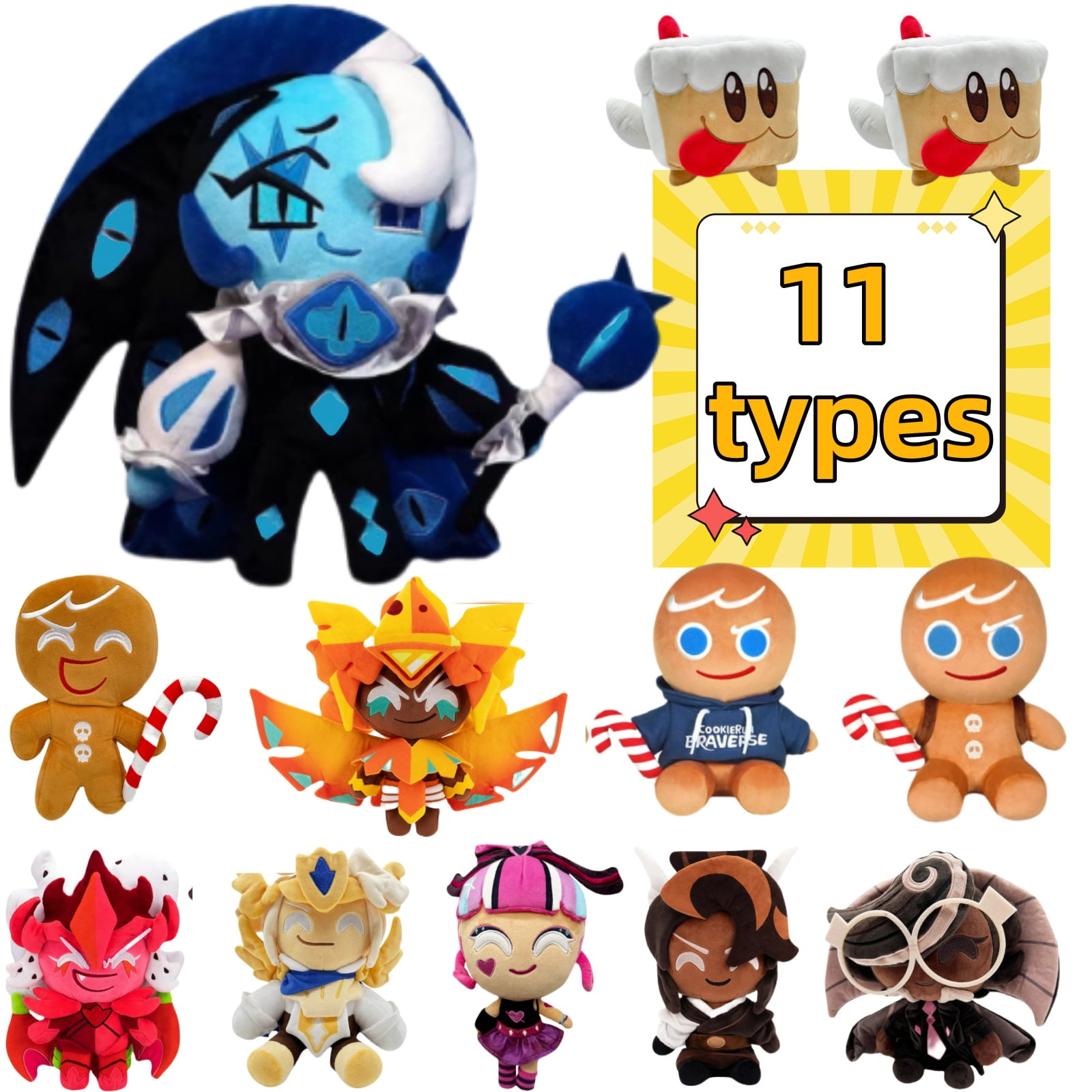 Cookie Run Kingdom Official Shadow Milk Cookie Plush – 9.8 Inch Collectible Plush Toy Shadow ...