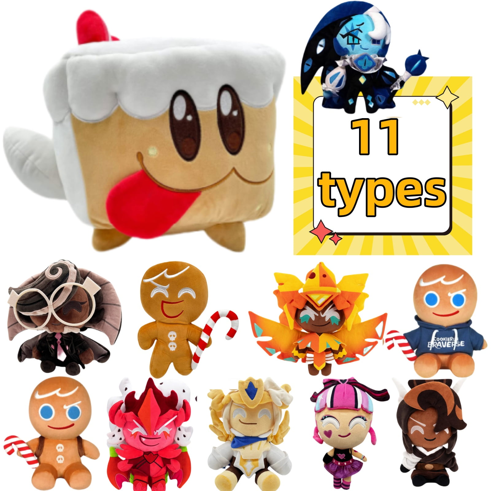 Cookie Run Kingdom Plush Shadow Milk Cookie Plush Cake Hound Plush ...