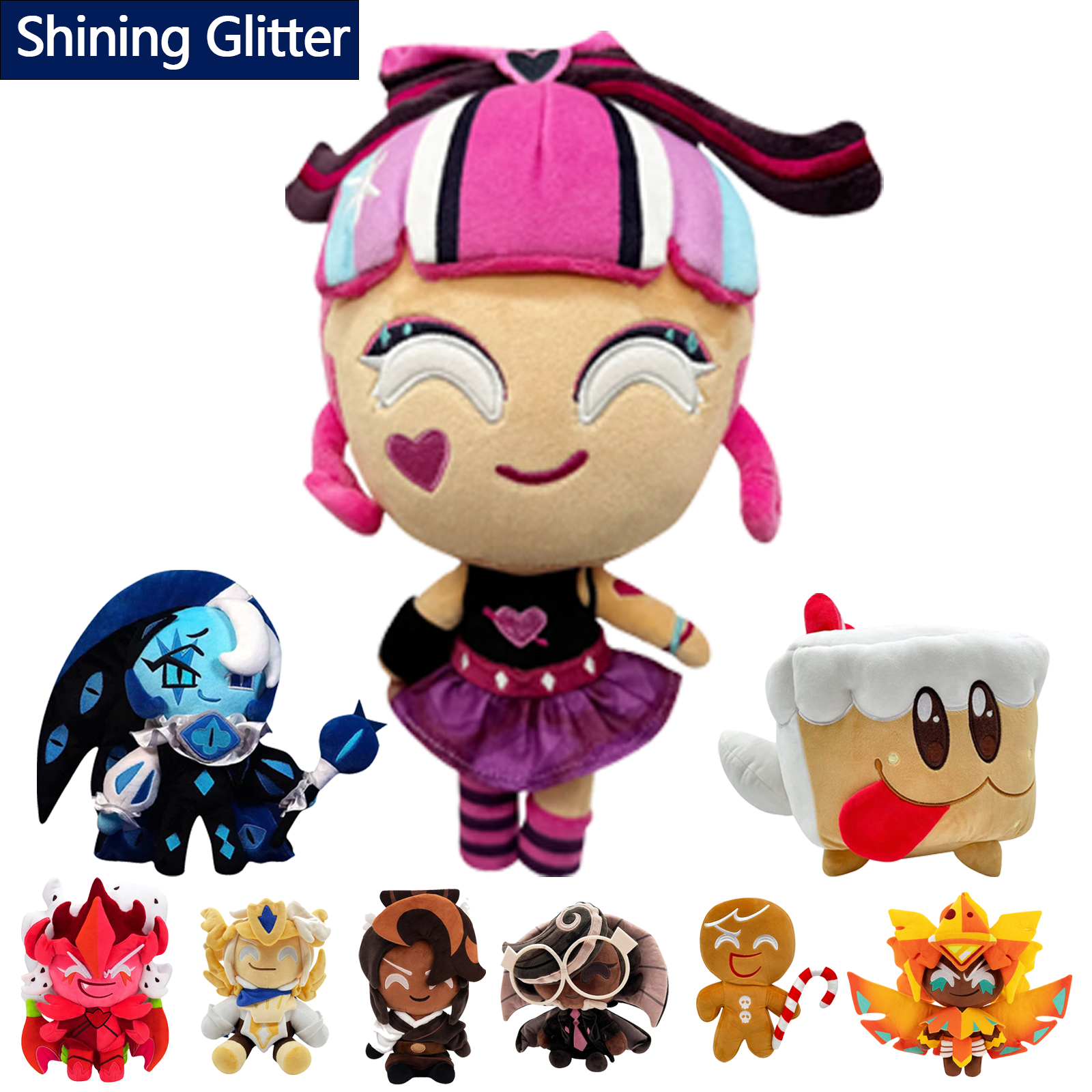 Cookie Run Kingdom Plush Toys Figures Shining Glitter Cookie Plush