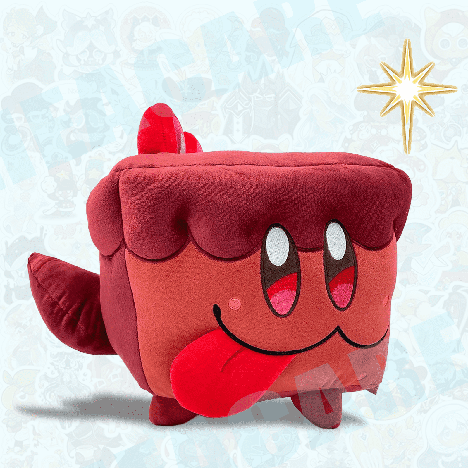 Cookie Run Kingdom Red Cake Hound Cookie Plush Doll, Cartoon Style ...