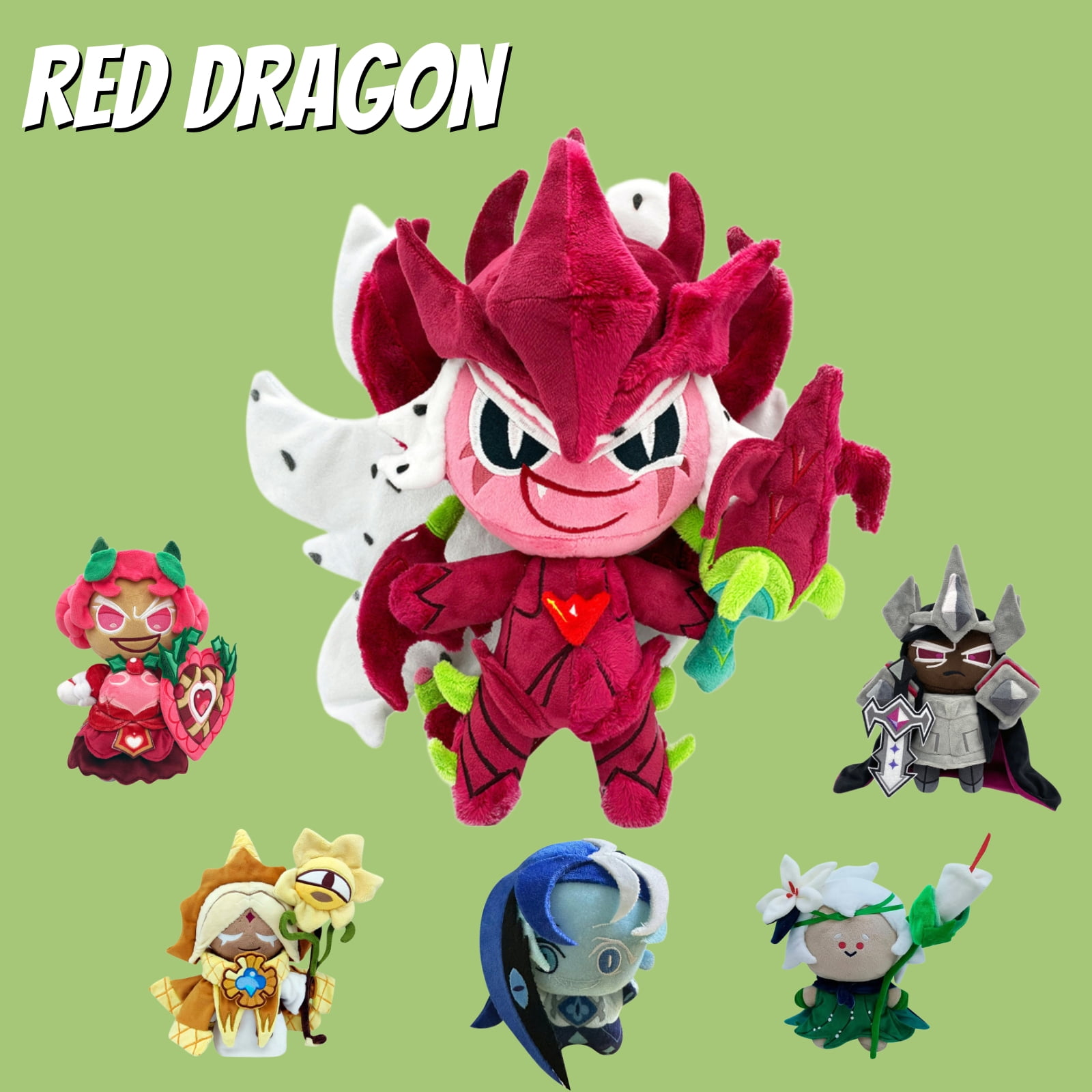Cookie Run Kingdom Red Dragon Plush - 9.84 Inch Stuffed Animal ...