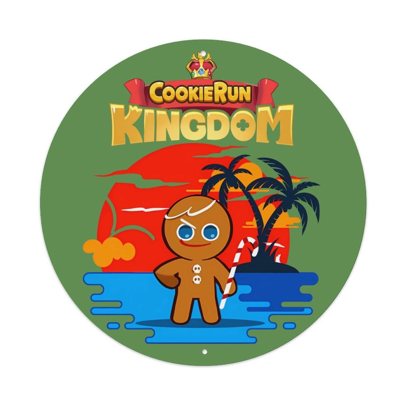 Cookie Run Kingdom Round Decorative Aluminum Sign For Living Room And ...