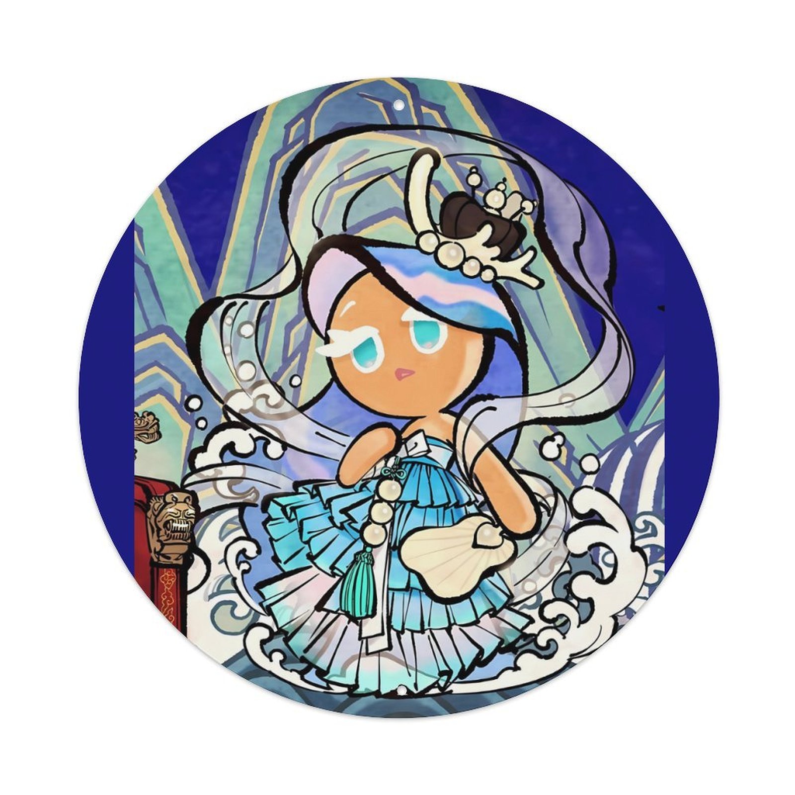 Cookie Run Kingdom Round Decorative Aluminum Sign For Living Room And ...
