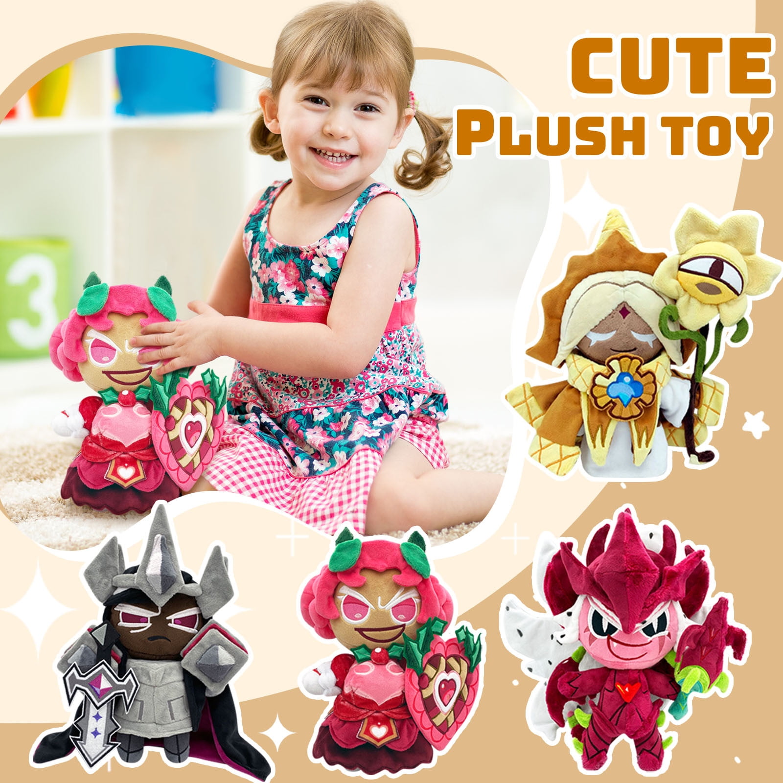 Cookie Run: Kingdom Shadow Milk Cookie Plush - Cute Game Character ...