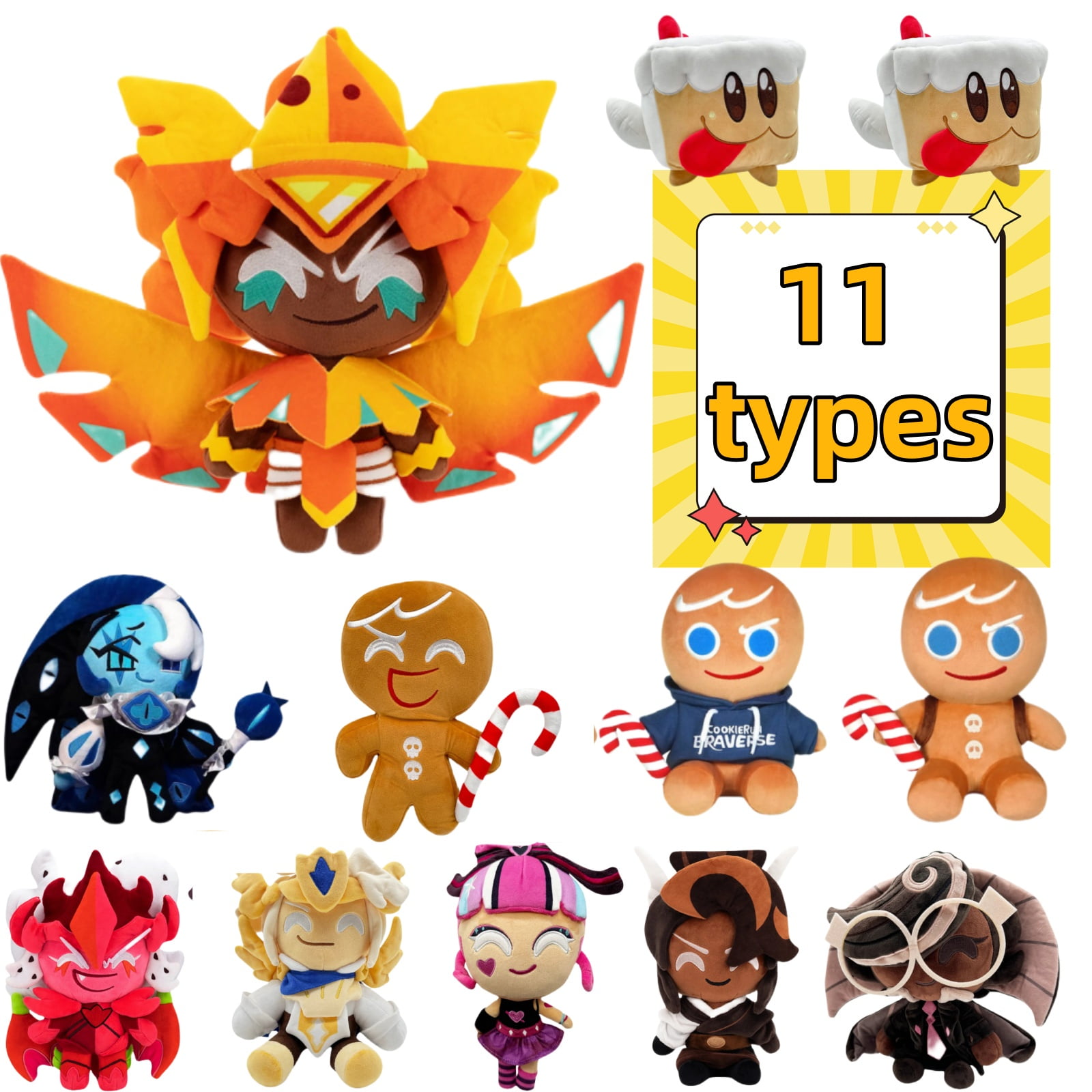 Cookie Run Kingdom Shadow Milk Official Cookie Plush Golden Cheese ...