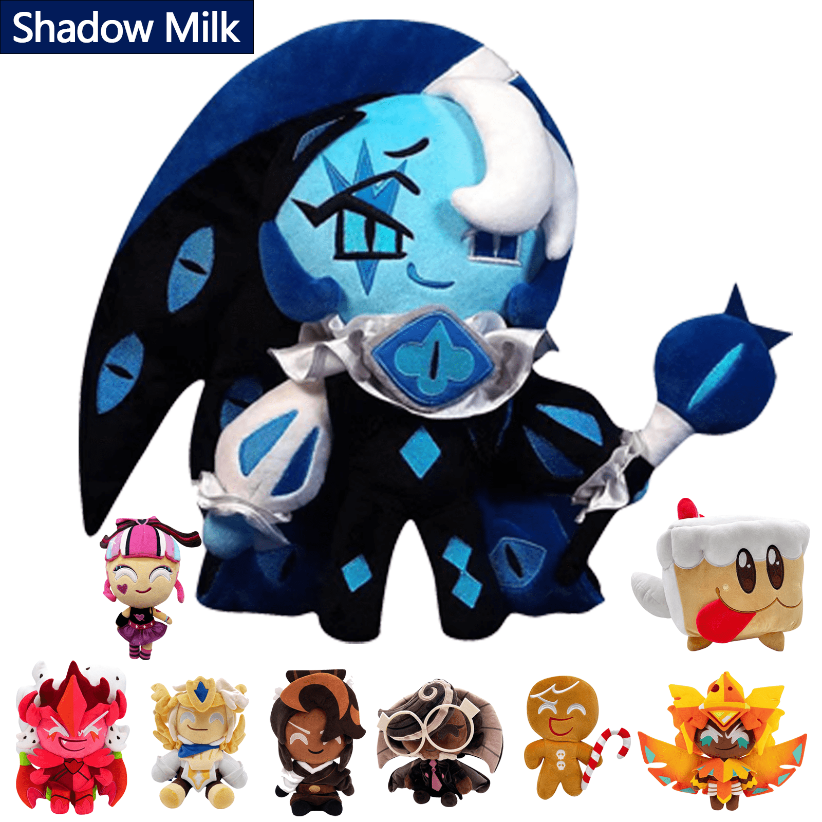 Cookie Run Kingdom Toys Figures Plush, Shadow Milk Cookie Plush, Cookie ...