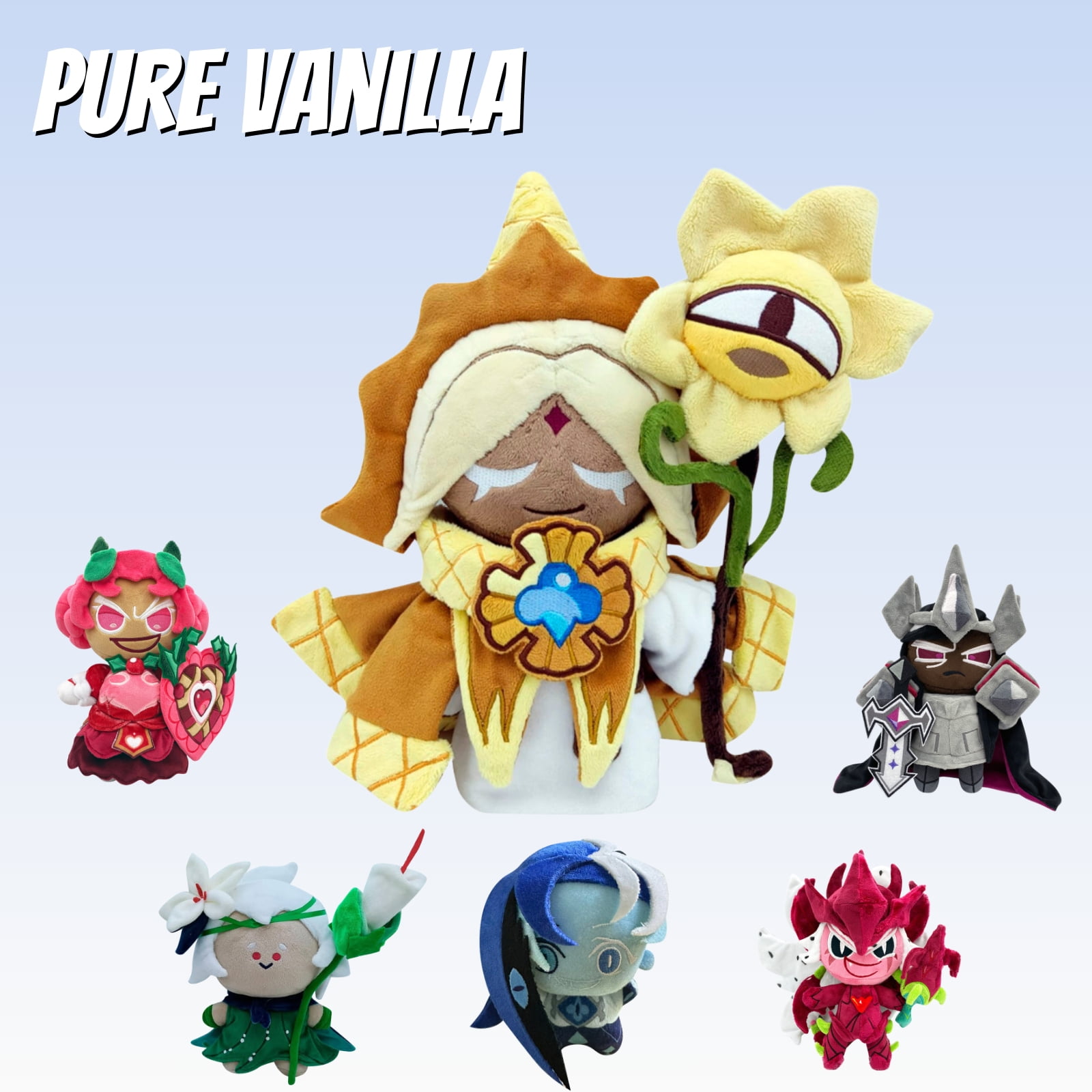Cookie Run Kingdom Toys - Pure Vanilla Cookie Plush, 9.84 Inch Collectible, Official Game ...