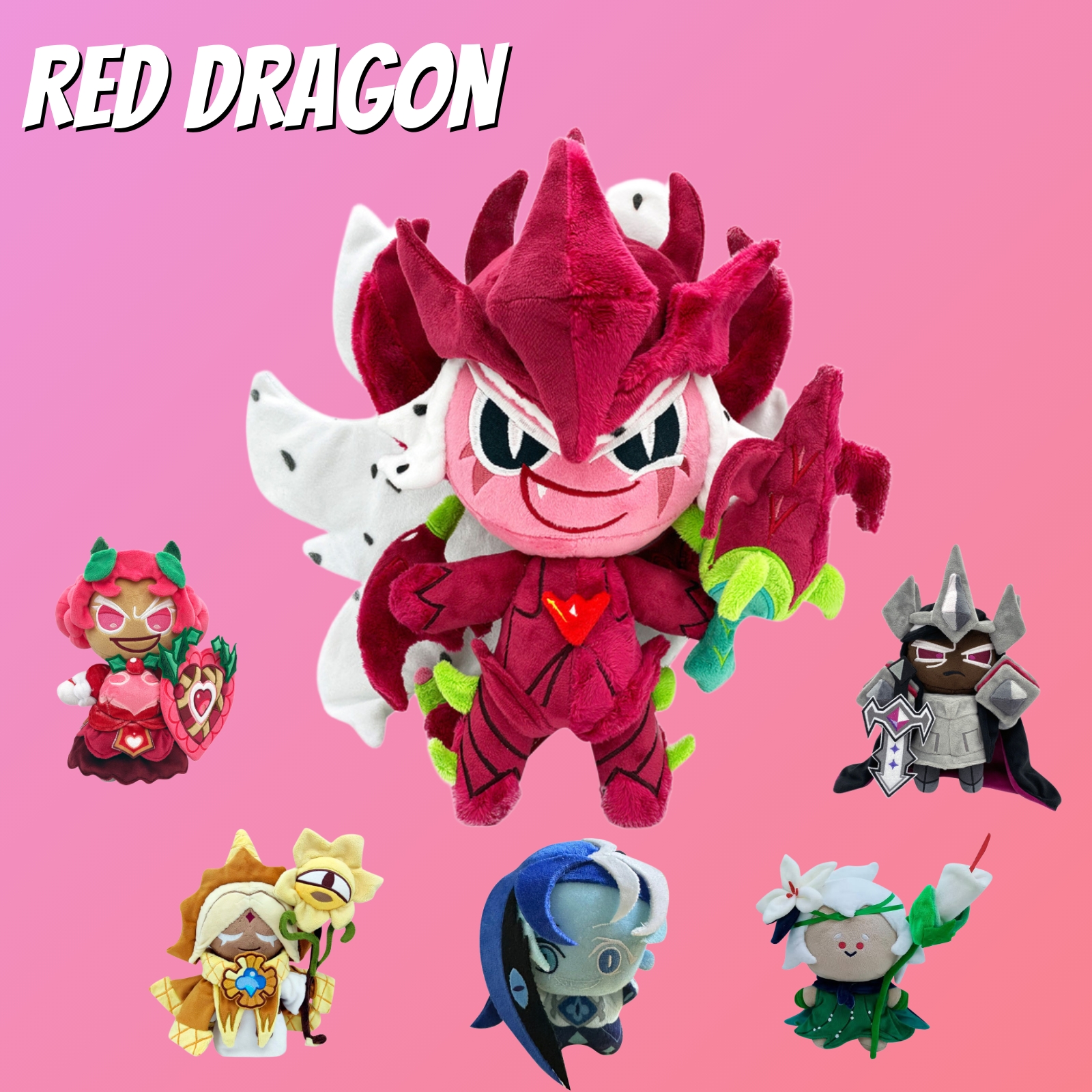 Cookie Run Kingdom Toys - Red Dragon Cookie Plush, 9.84 Inch Stuffed ...