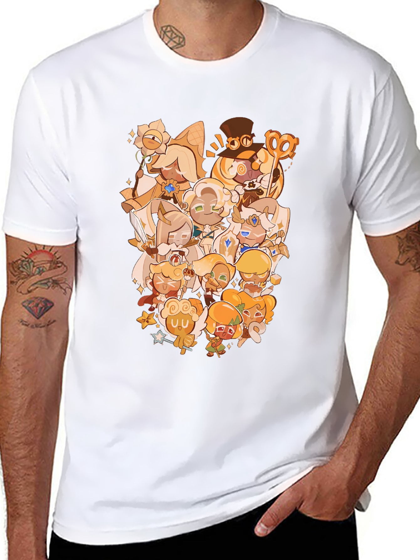 Cookie Run Kingdom Unisex Short-Sleeved Summer Double-Sided Printed ...