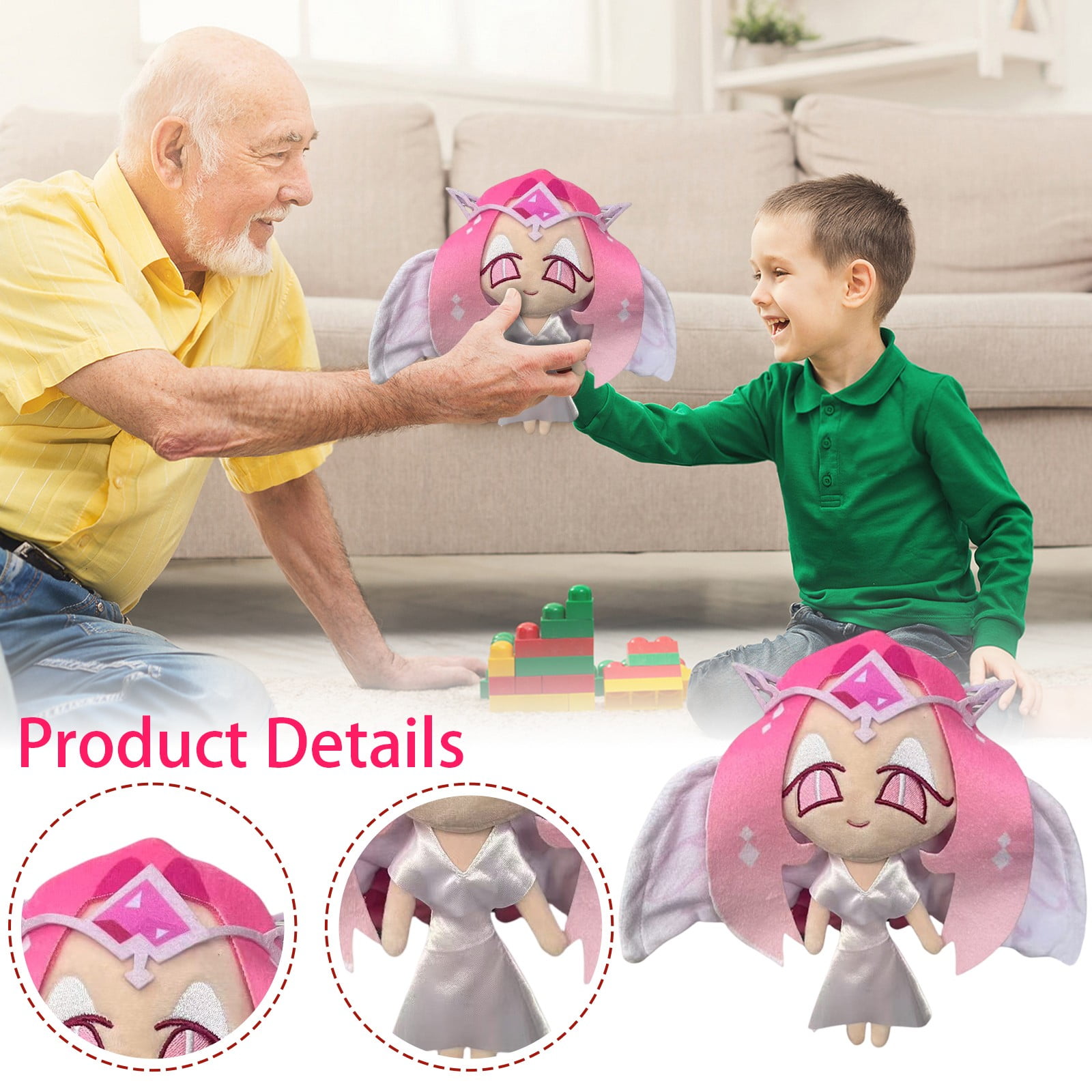 Cookie Run Kingdom Vanilla Plush Toy: 7.87" Marshmallow Cookie Plush ...